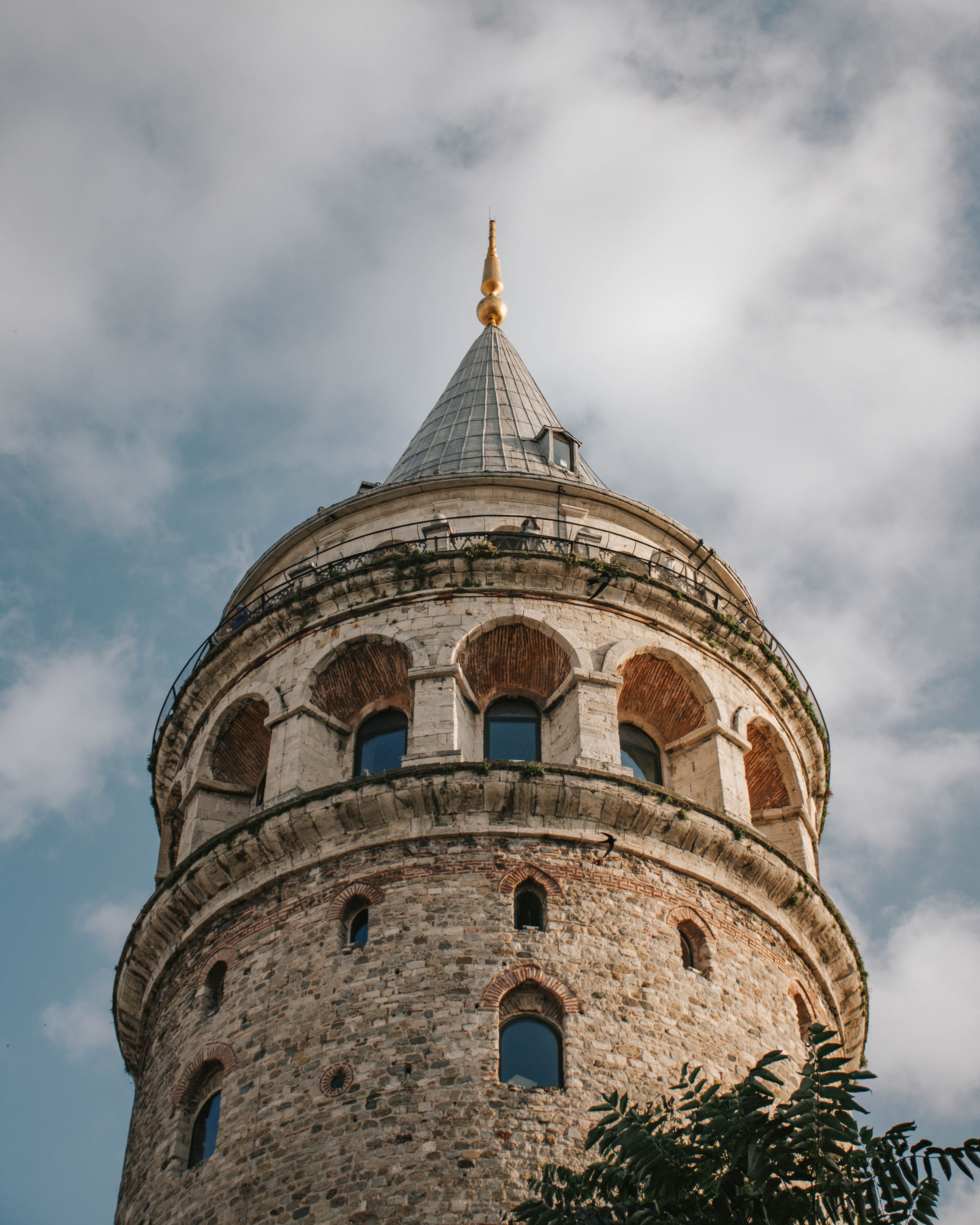 Low Angle Shot of the Galata Tower in Istanbul, Turkey · Free Stock Photo