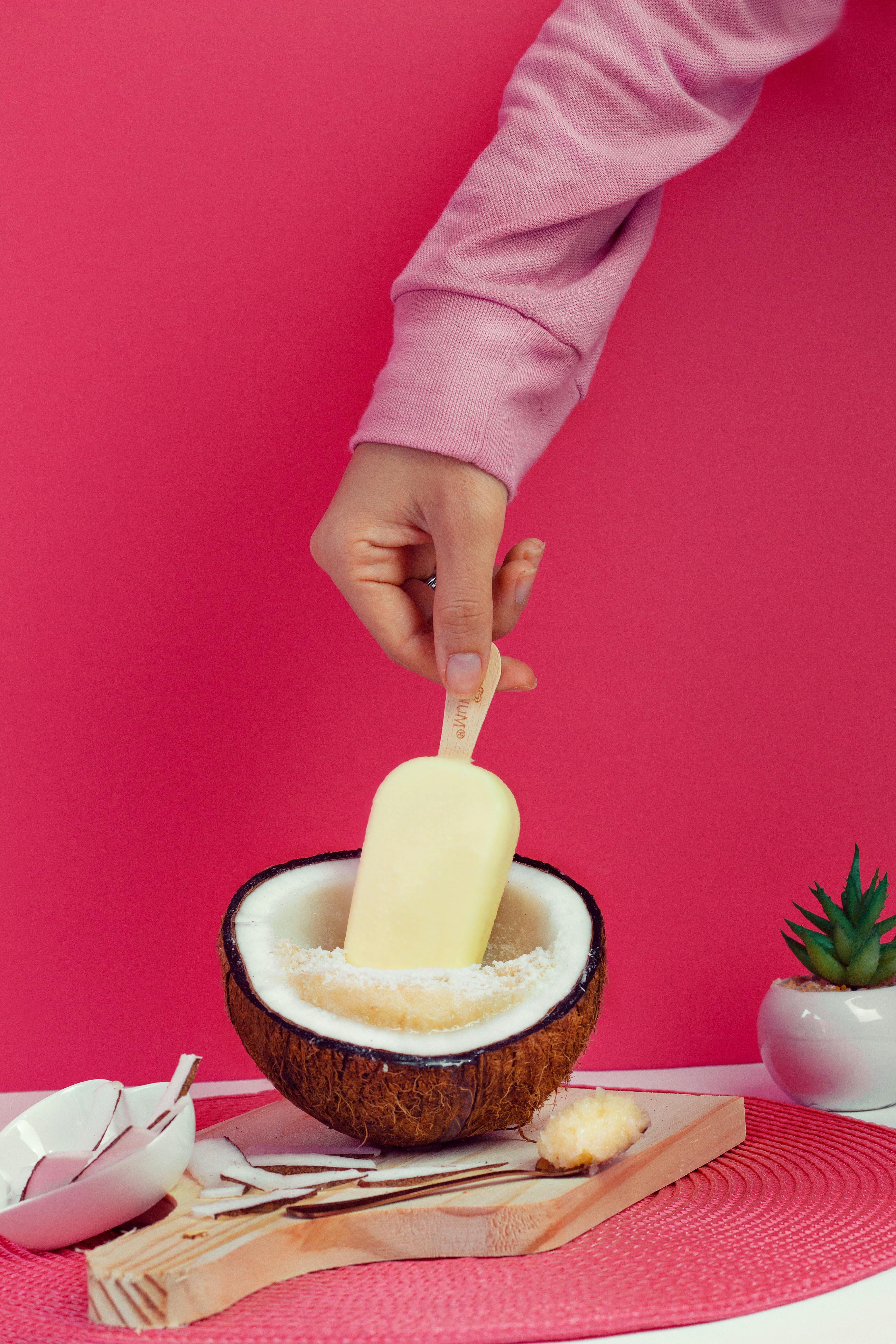 Delicious Coconut Ice Cream · Free Stock Photo