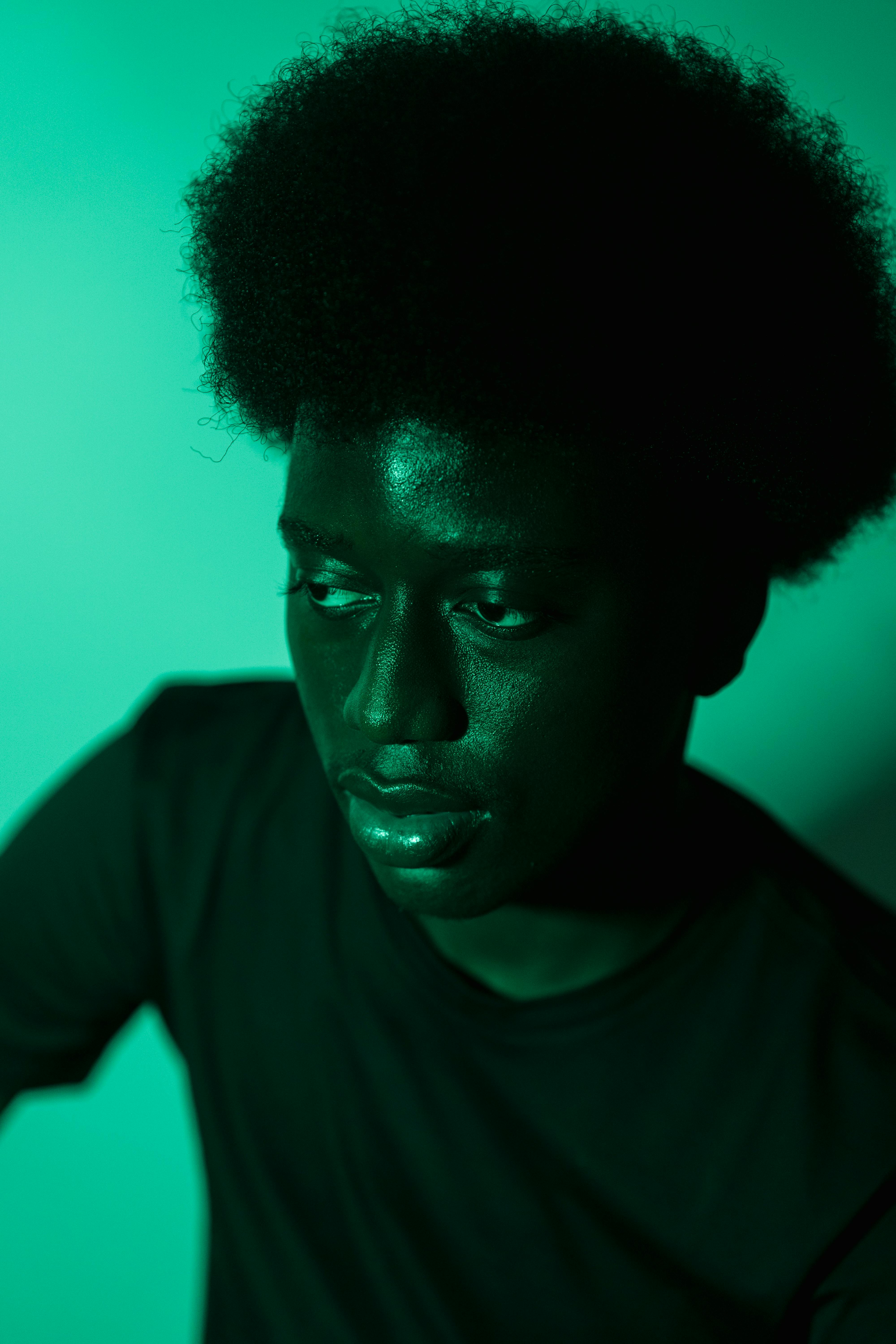 Portrait of Man in Green Colors · Free Stock Photo
