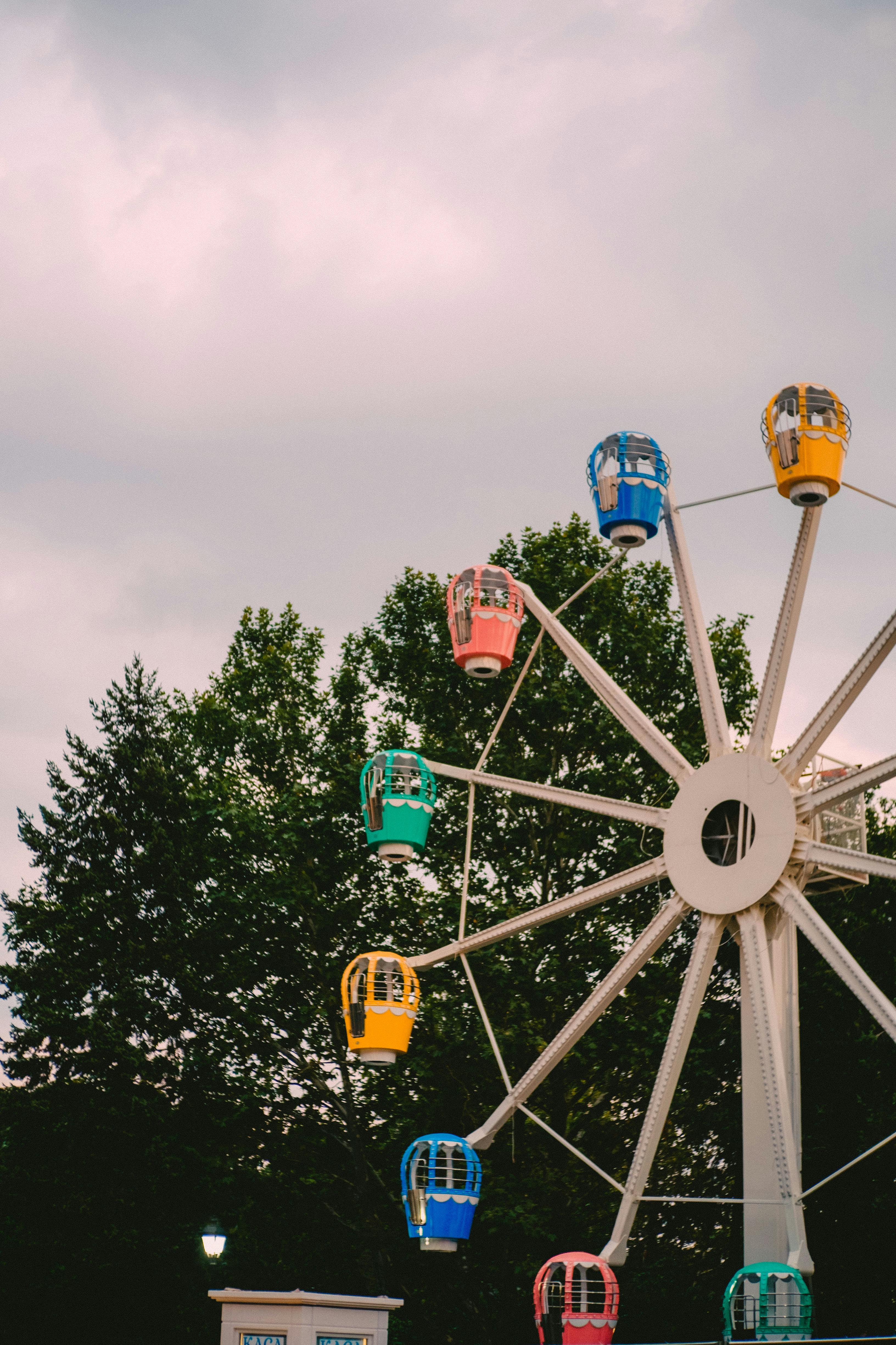 White Red and Yellow Ferris Wheel · Free Stock Photo