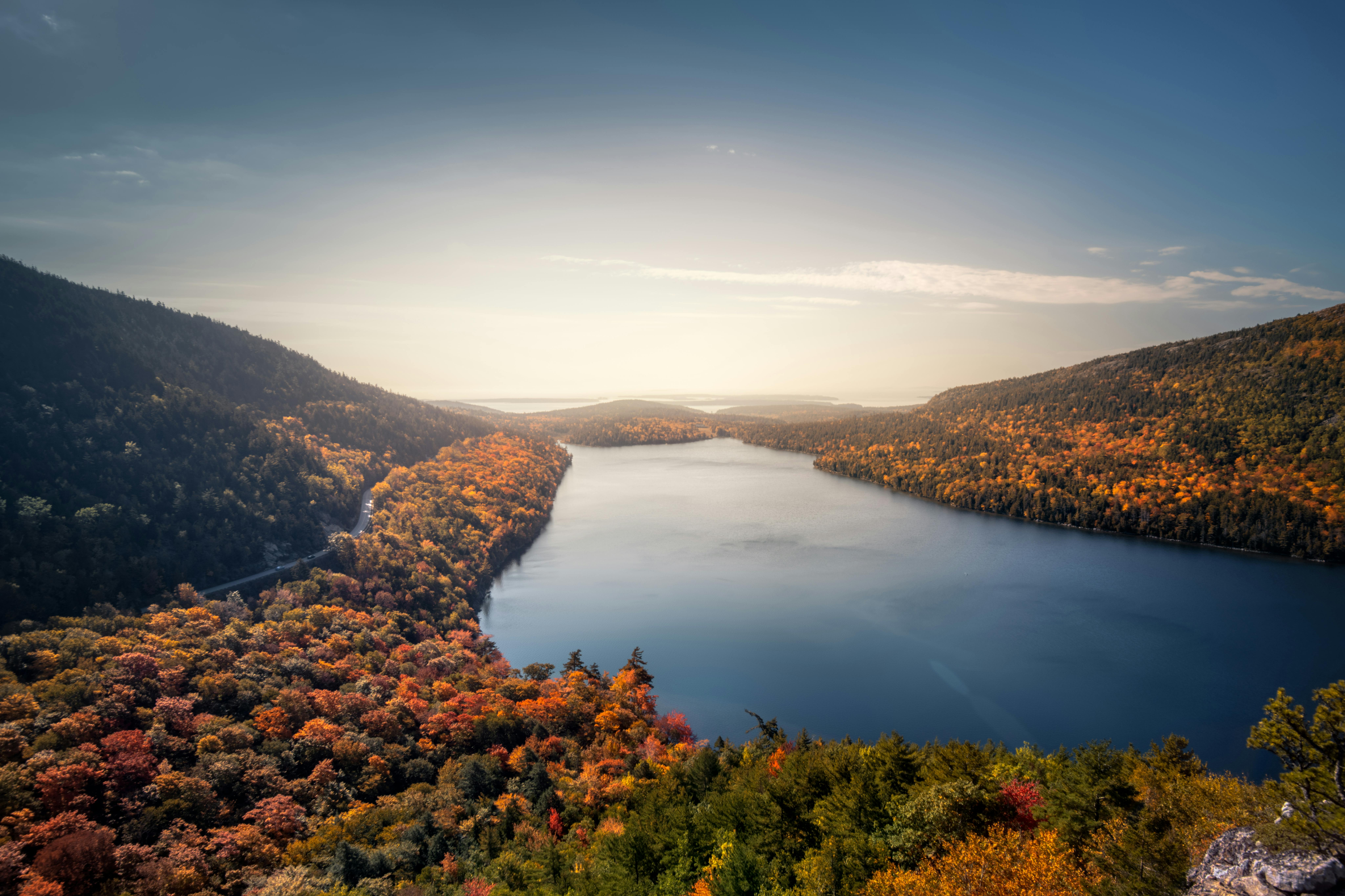 Forest around Lake in Autumn · Free Stock Photo