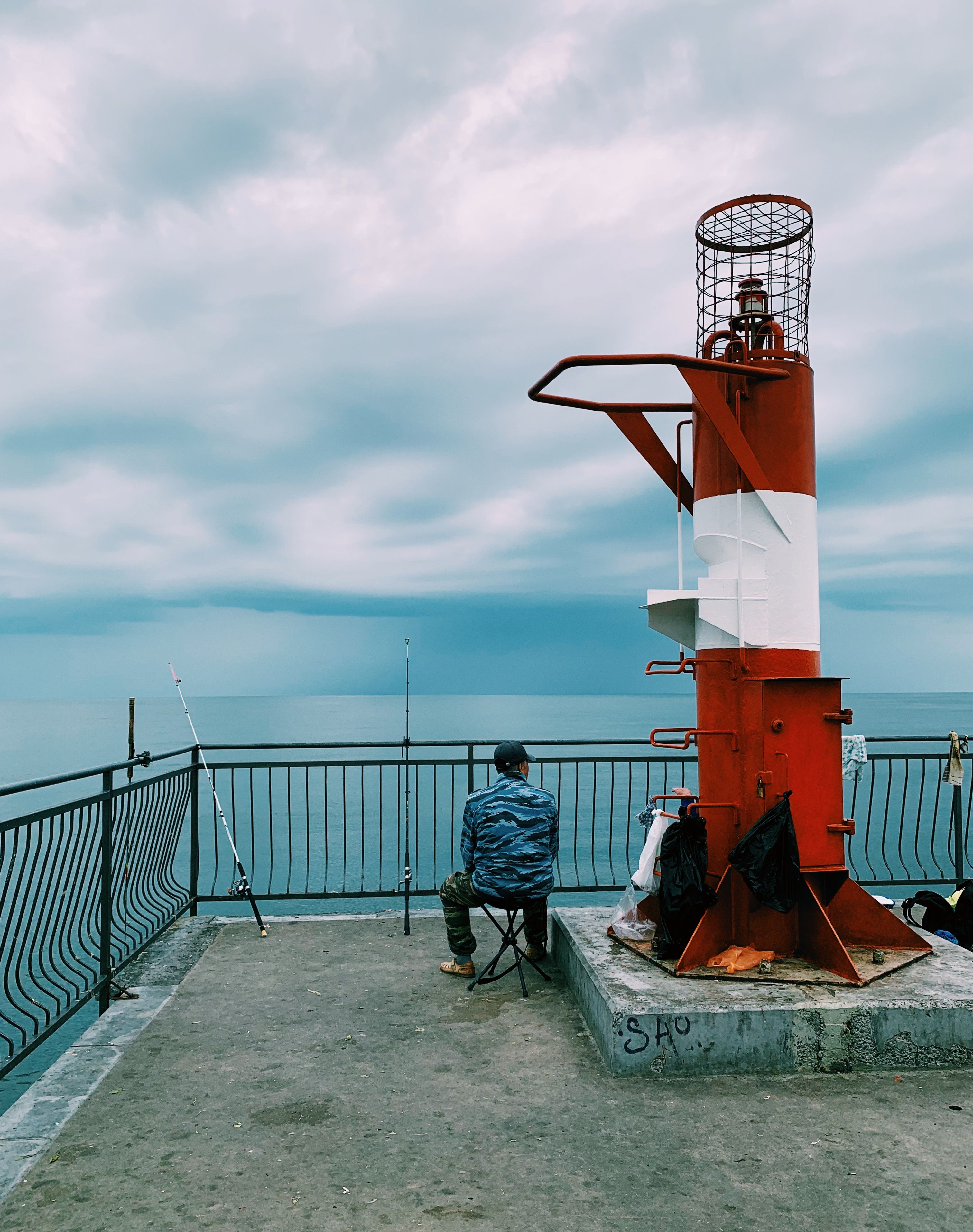 Man Fishing From Bridge · Free Stock Photo