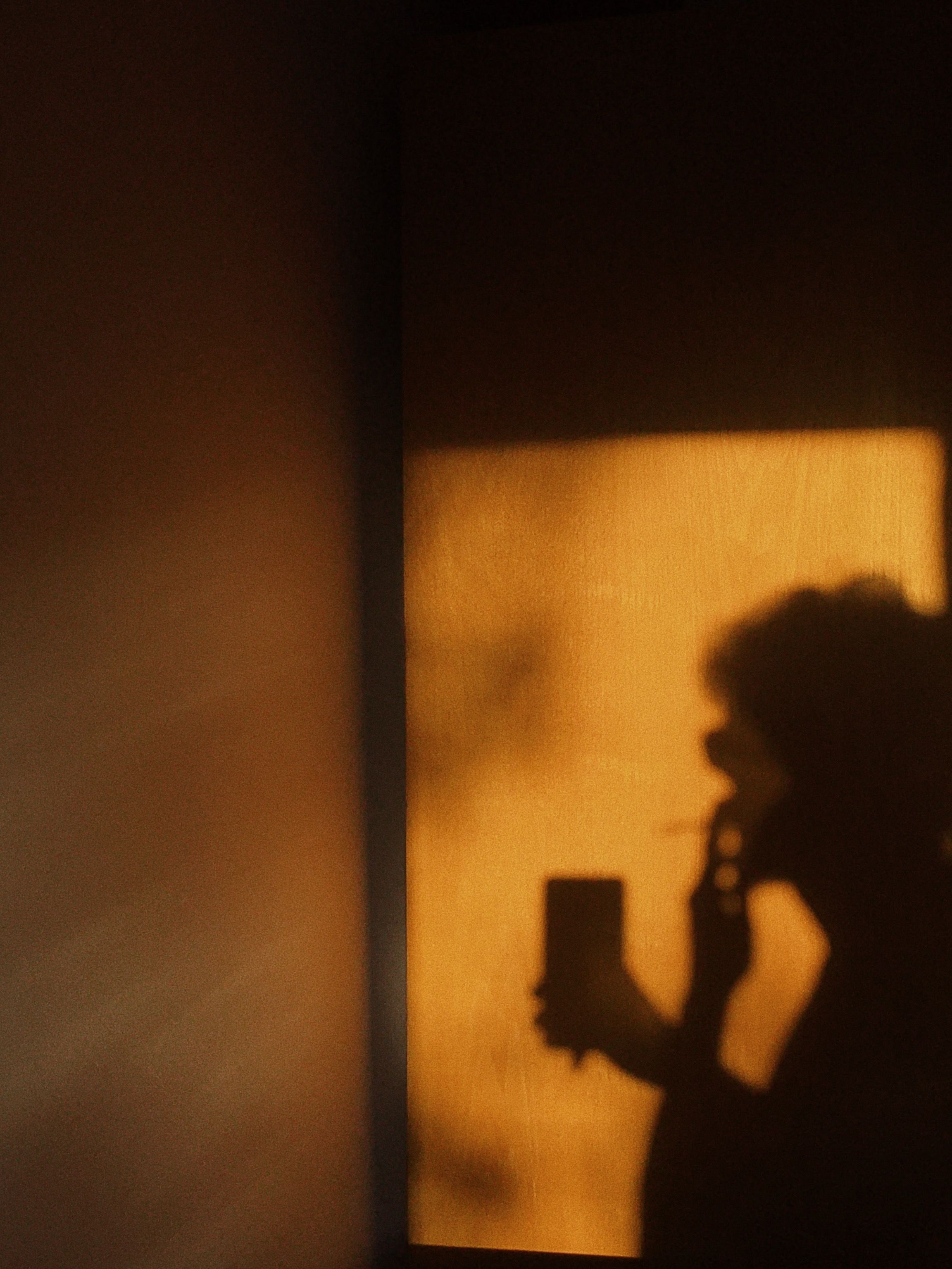 Silhouette of Smoking Woman · Free Stock Photo