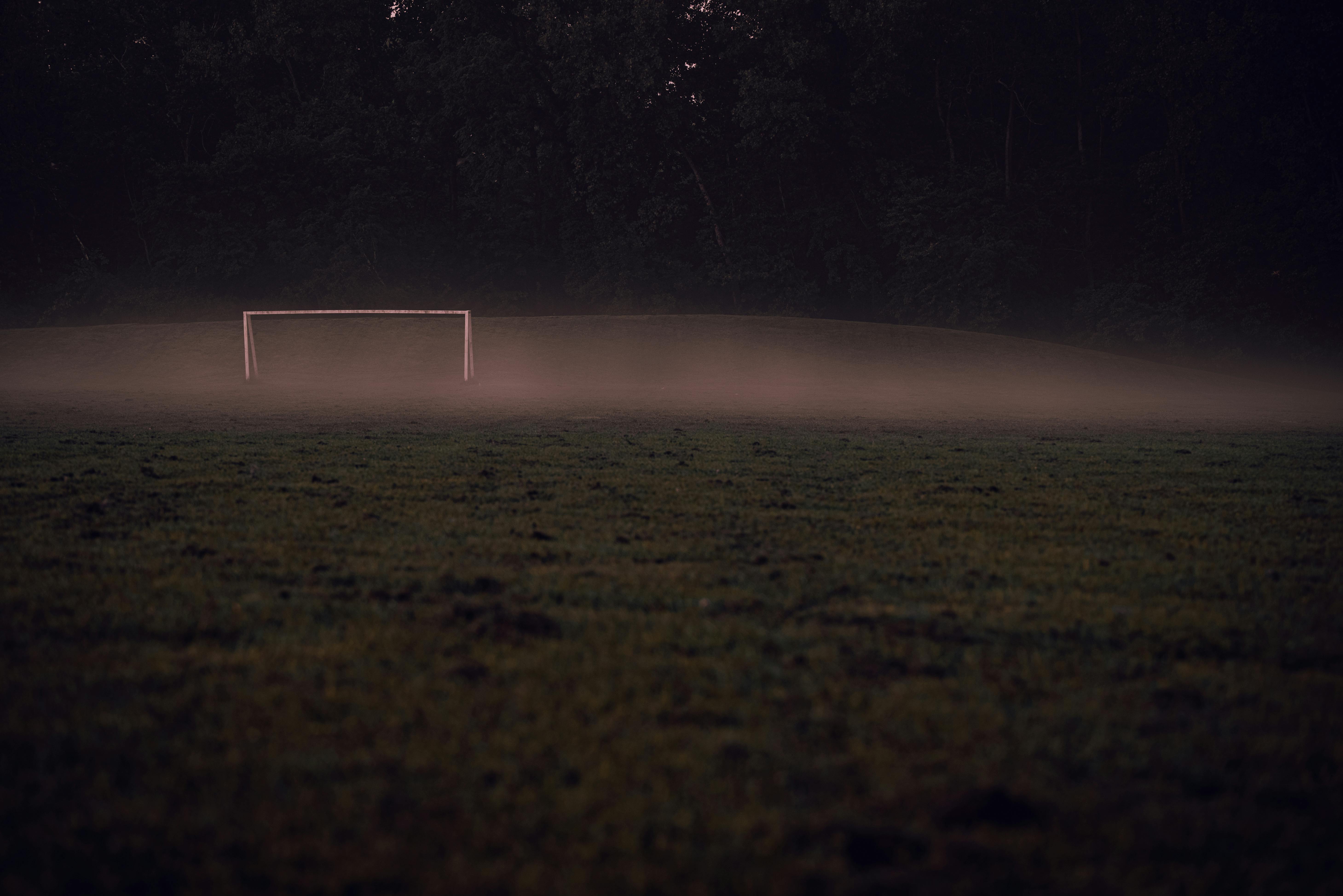 Goal on a Grass Field · Free Stock Photo