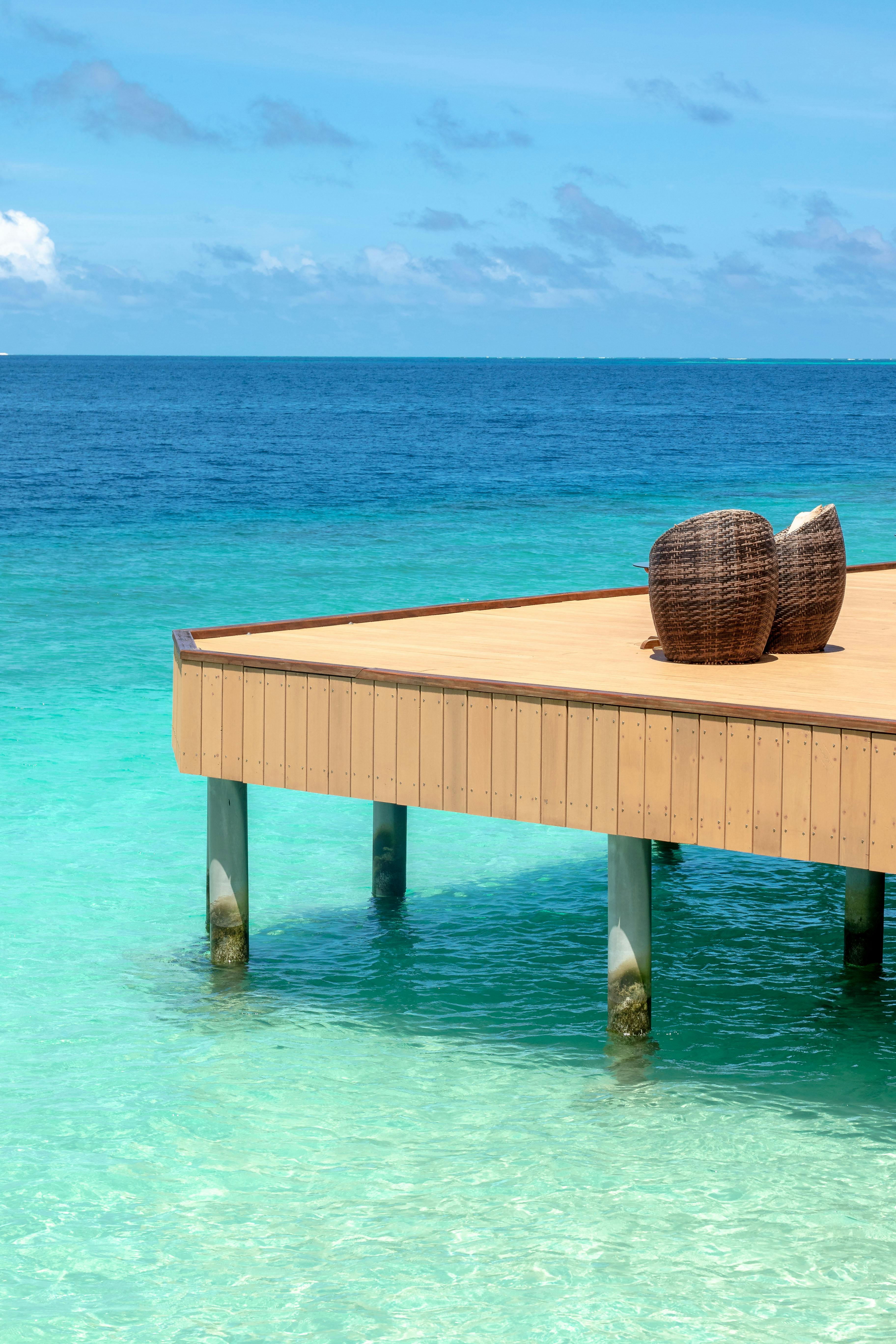 Wooden Dock Above the Sea Water · Free Stock Photo