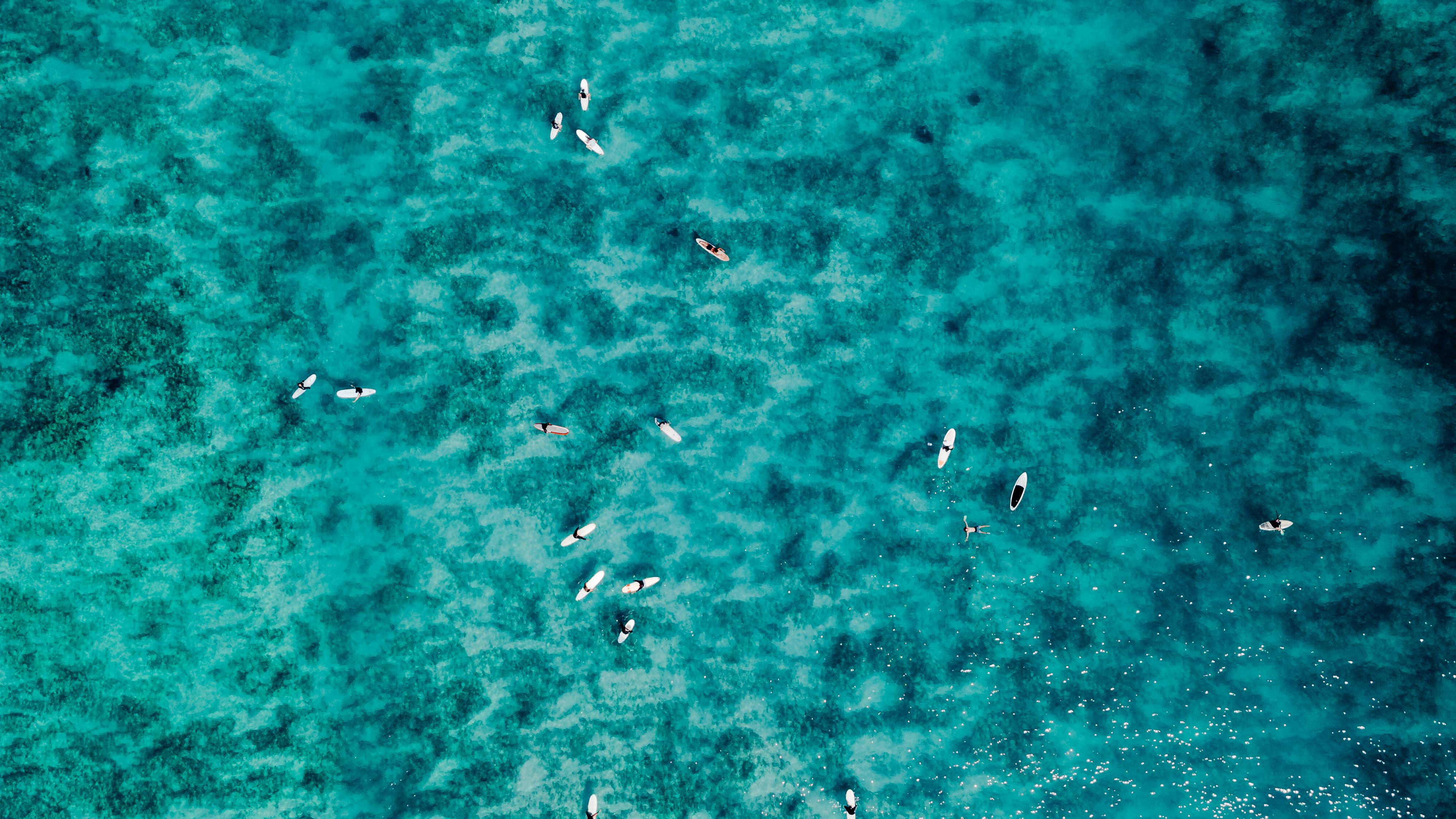 An Aerial Photography of Watercrafts in the Deep Blue Sea · Free Stock ...