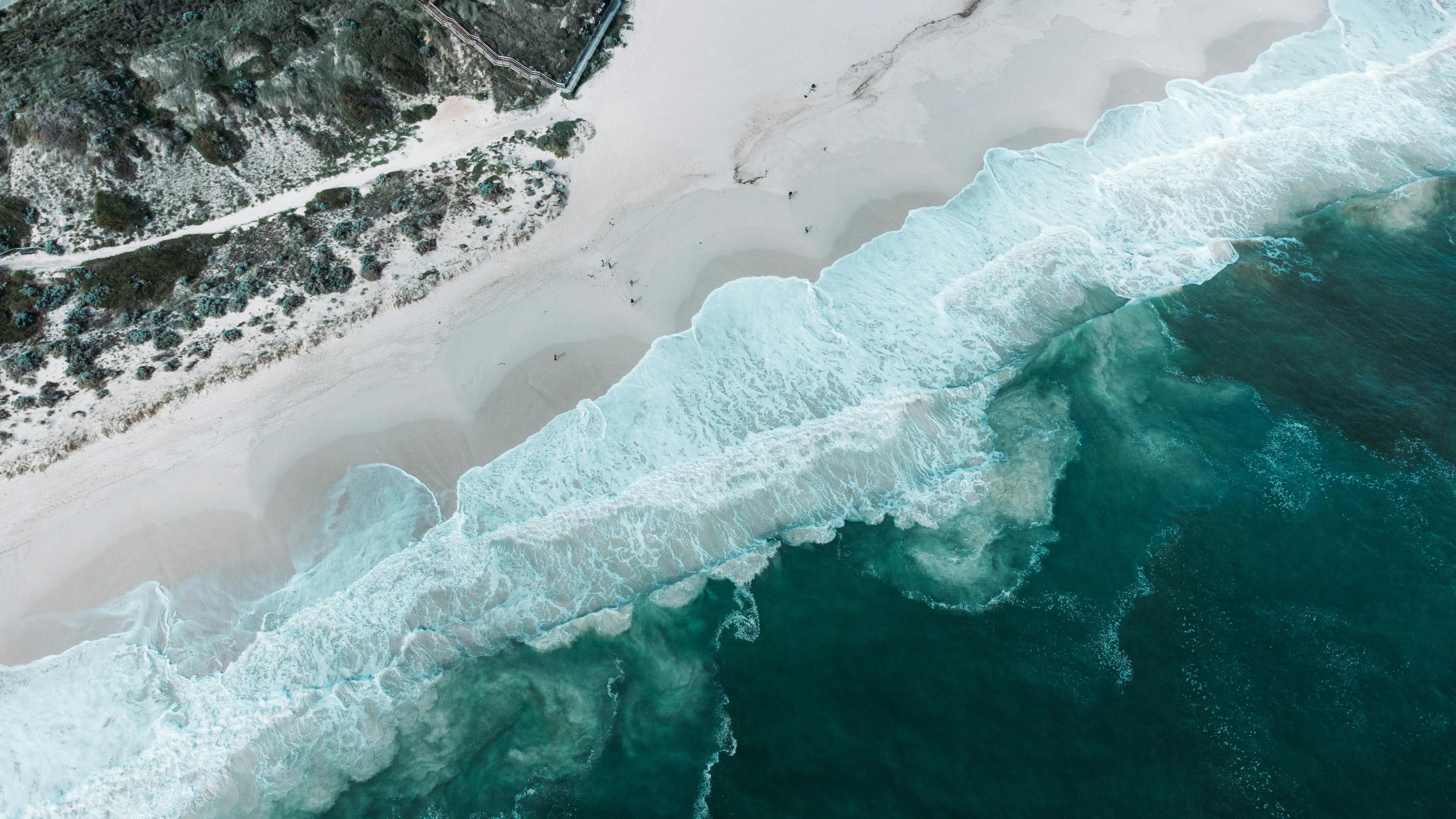 Aerial View of Ocean Waves · Free Stock Photo