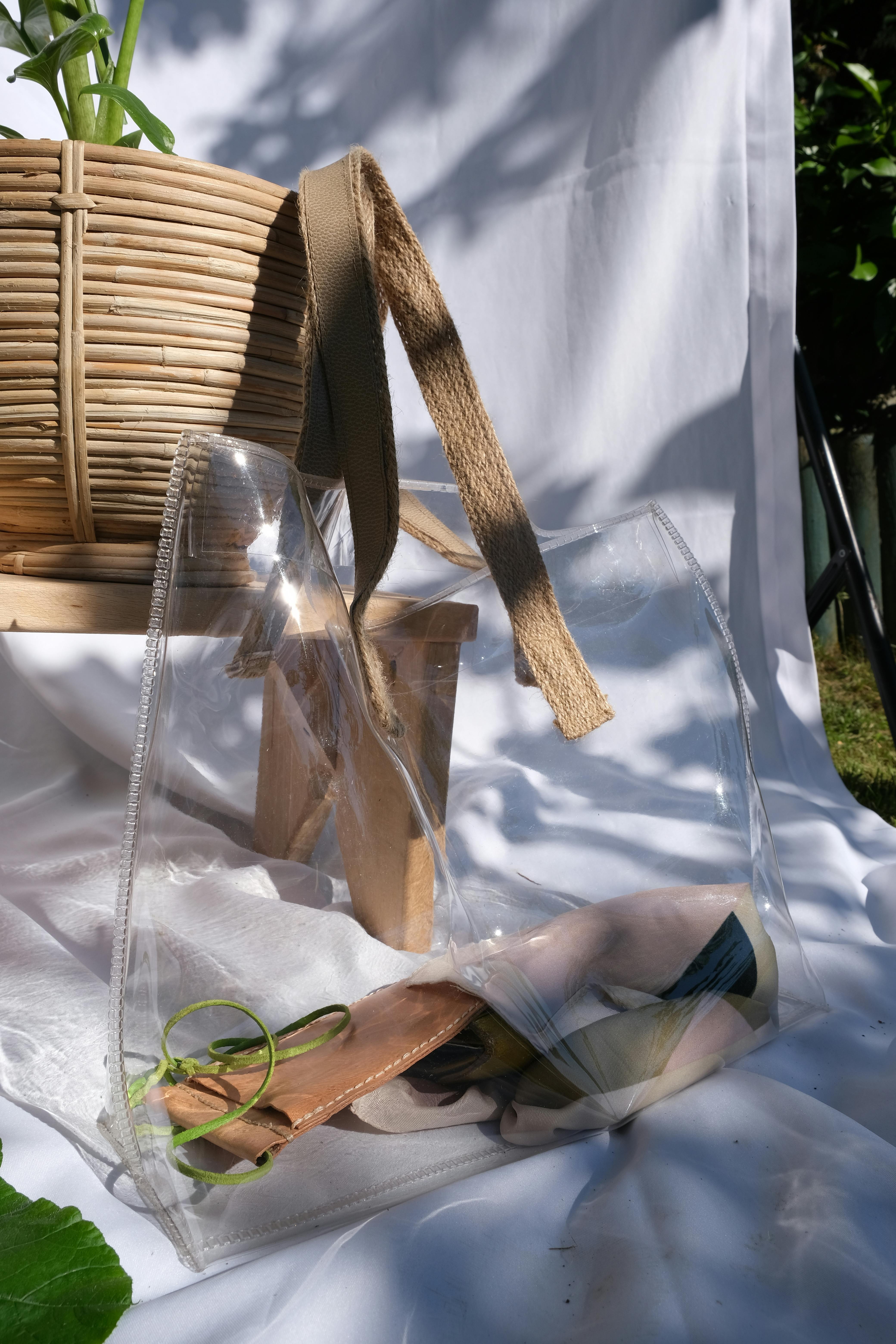 Close-Up Shot of a Clear Tote Bag · Free Stock Photo