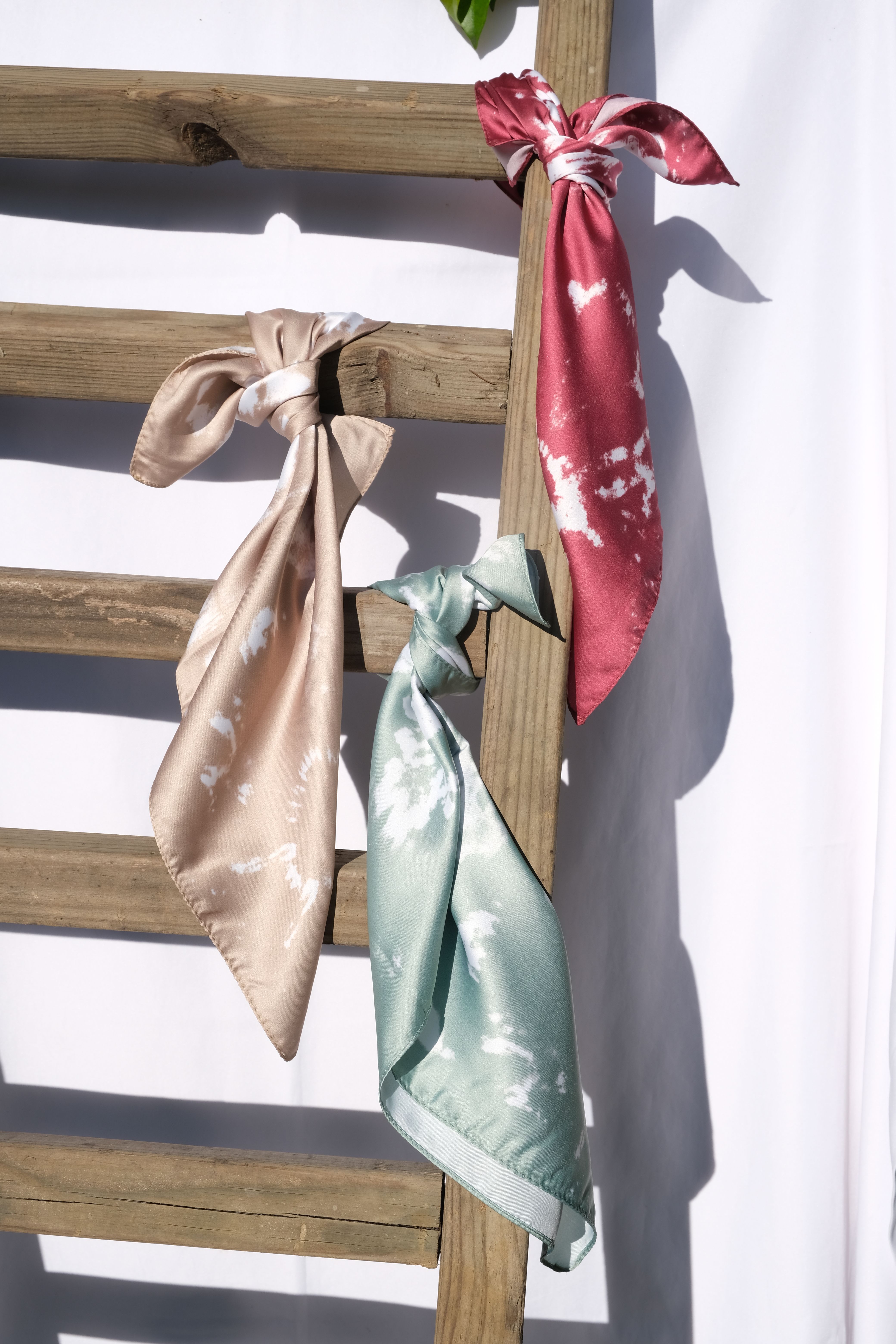 Wooden Ladder with Scarf · Free Stock Photo