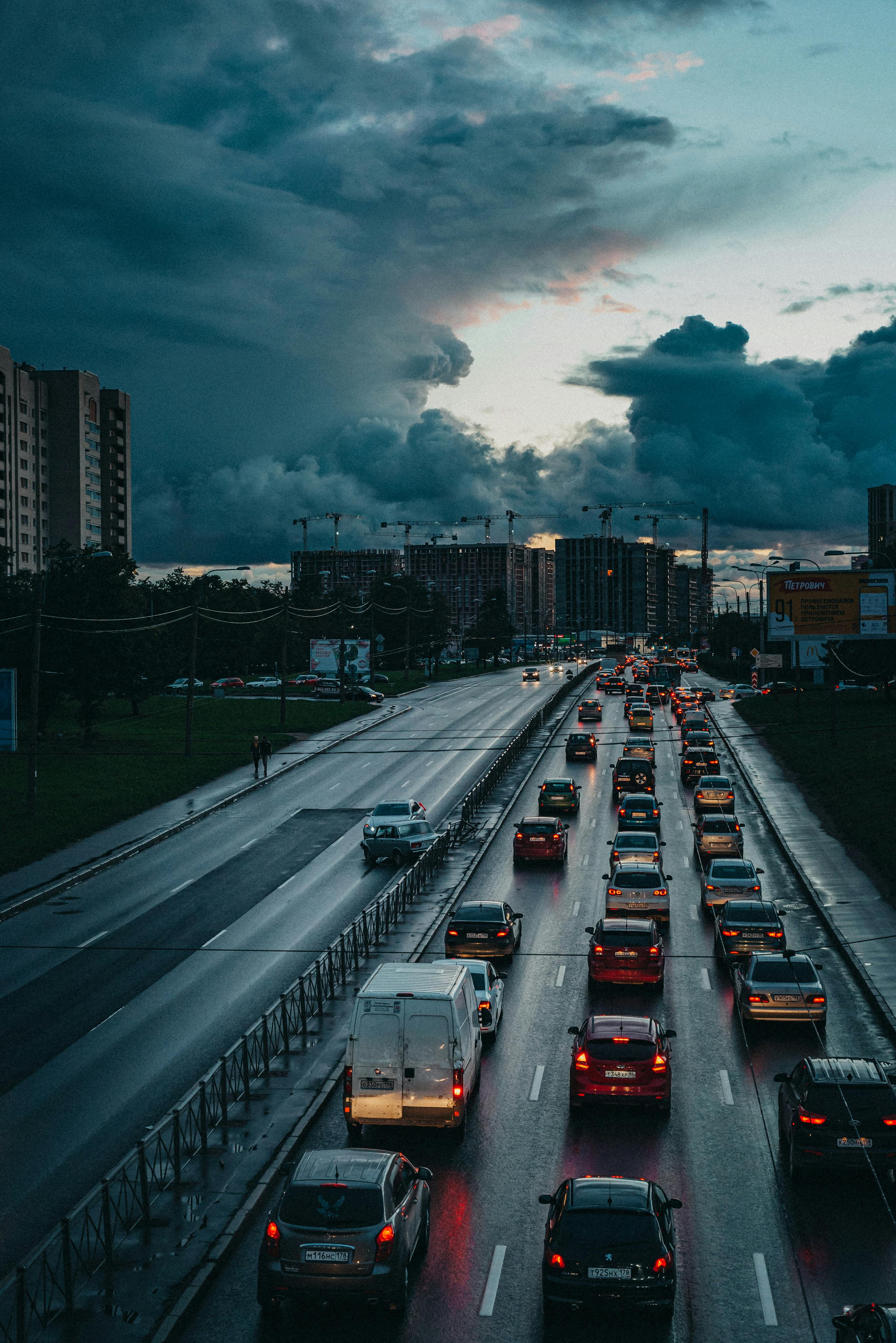 Aerial Footage of Cars on Road · Free Stock Photo