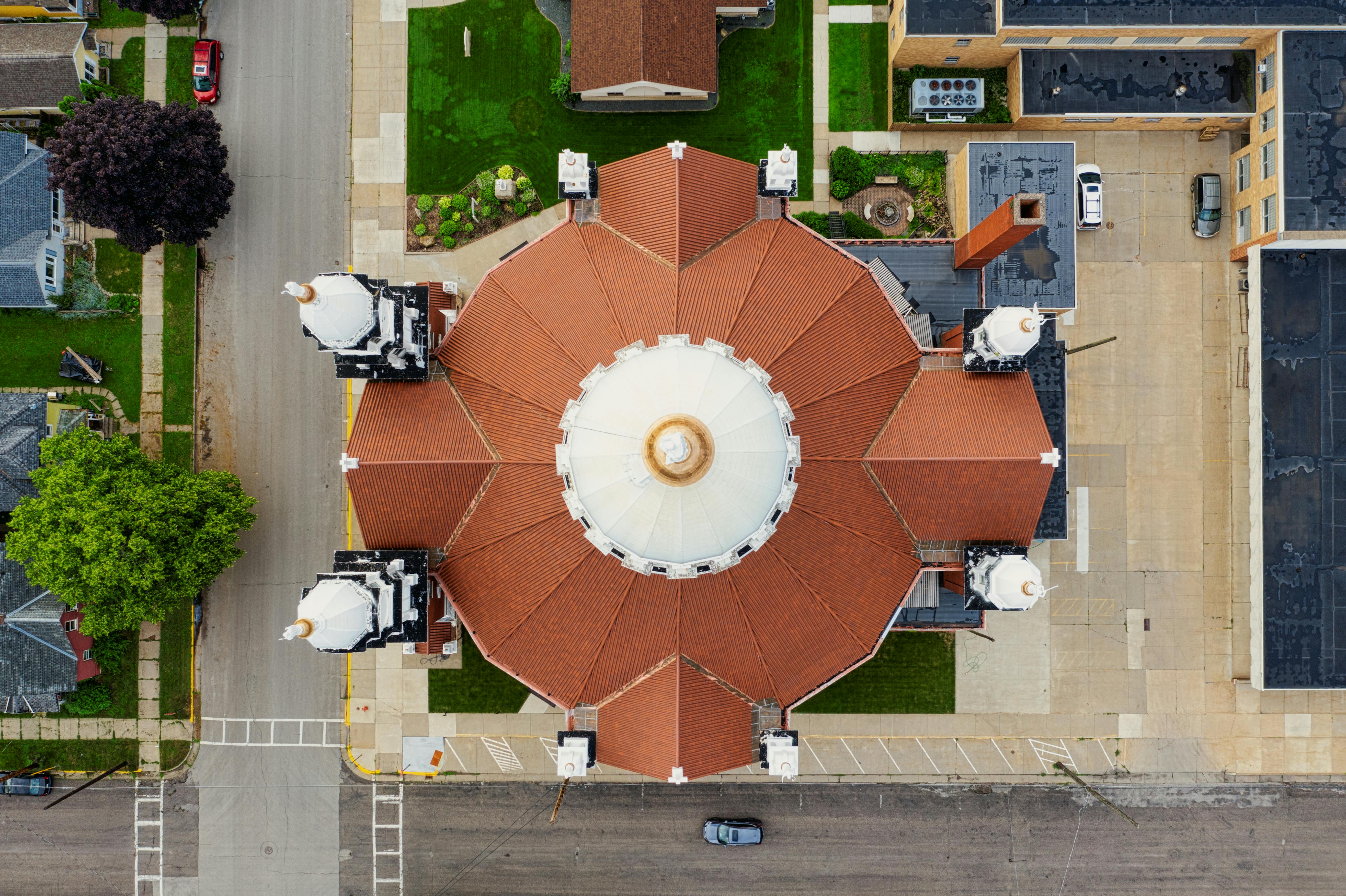 Top View of a Church · Free Stock Photo