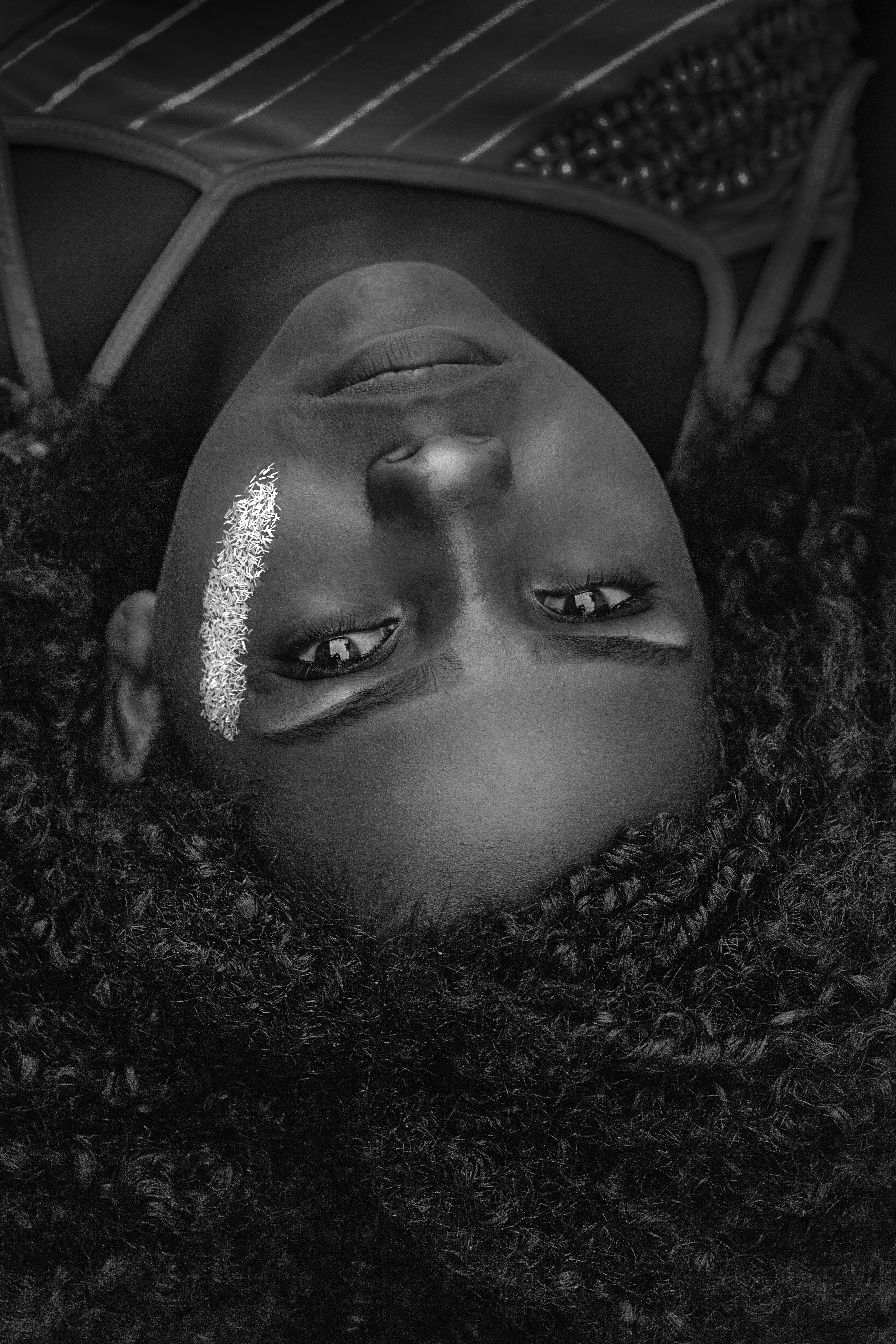 Grayscale Photo of a Woman's Face · Free Stock Photo
