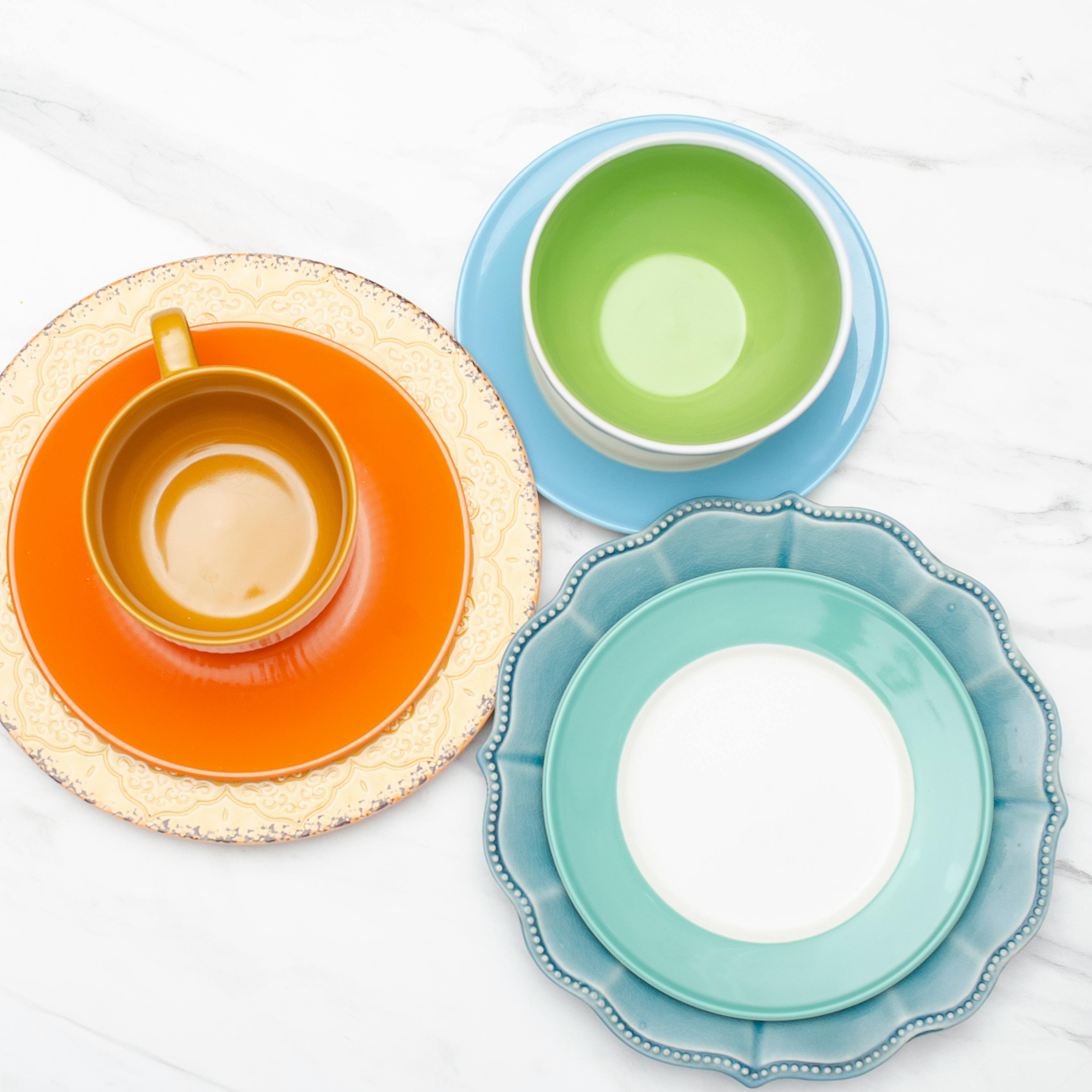 Multi Colored Tableware · Free Stock Photo