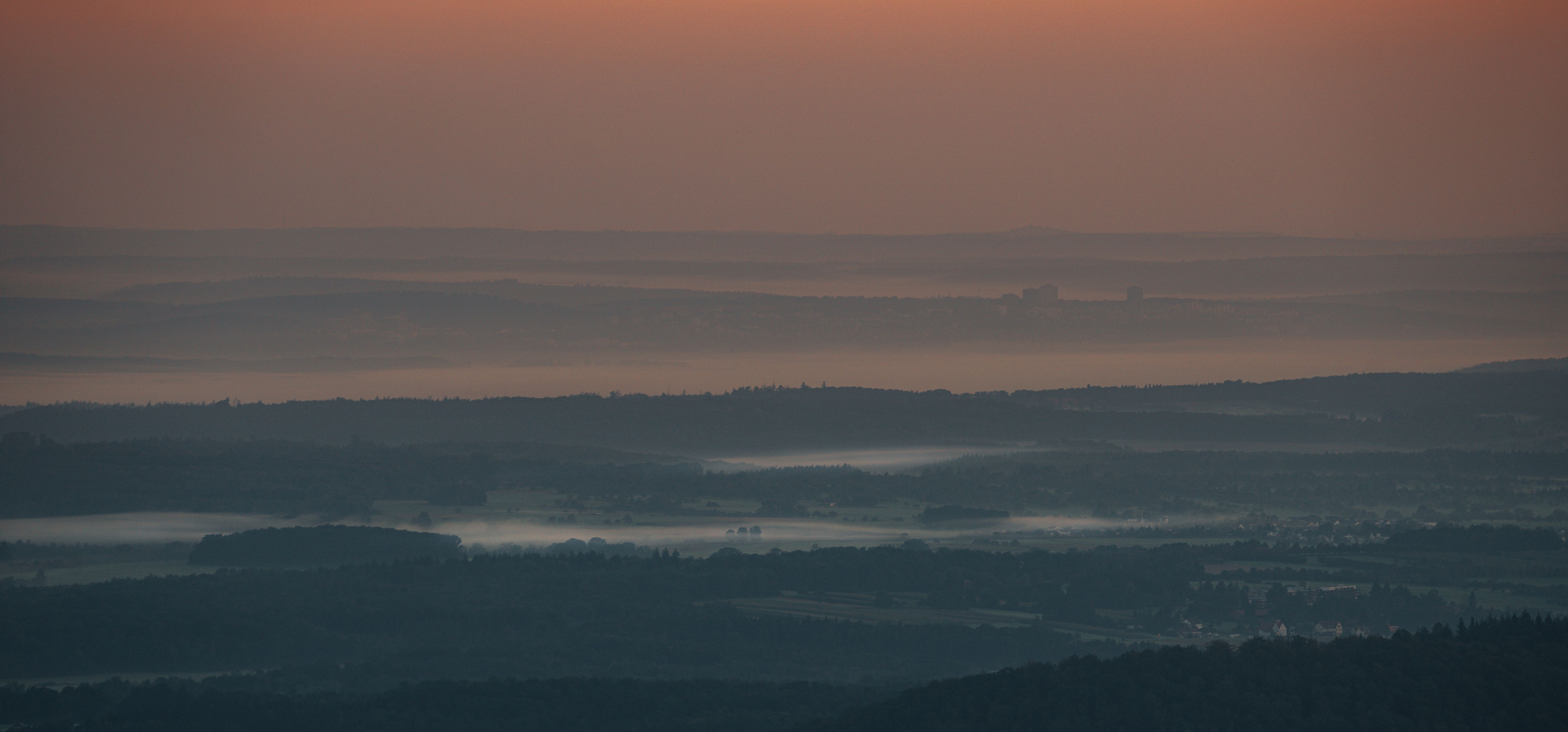 Sunrise over Plains with Lakes and Road · Free Stock Photo