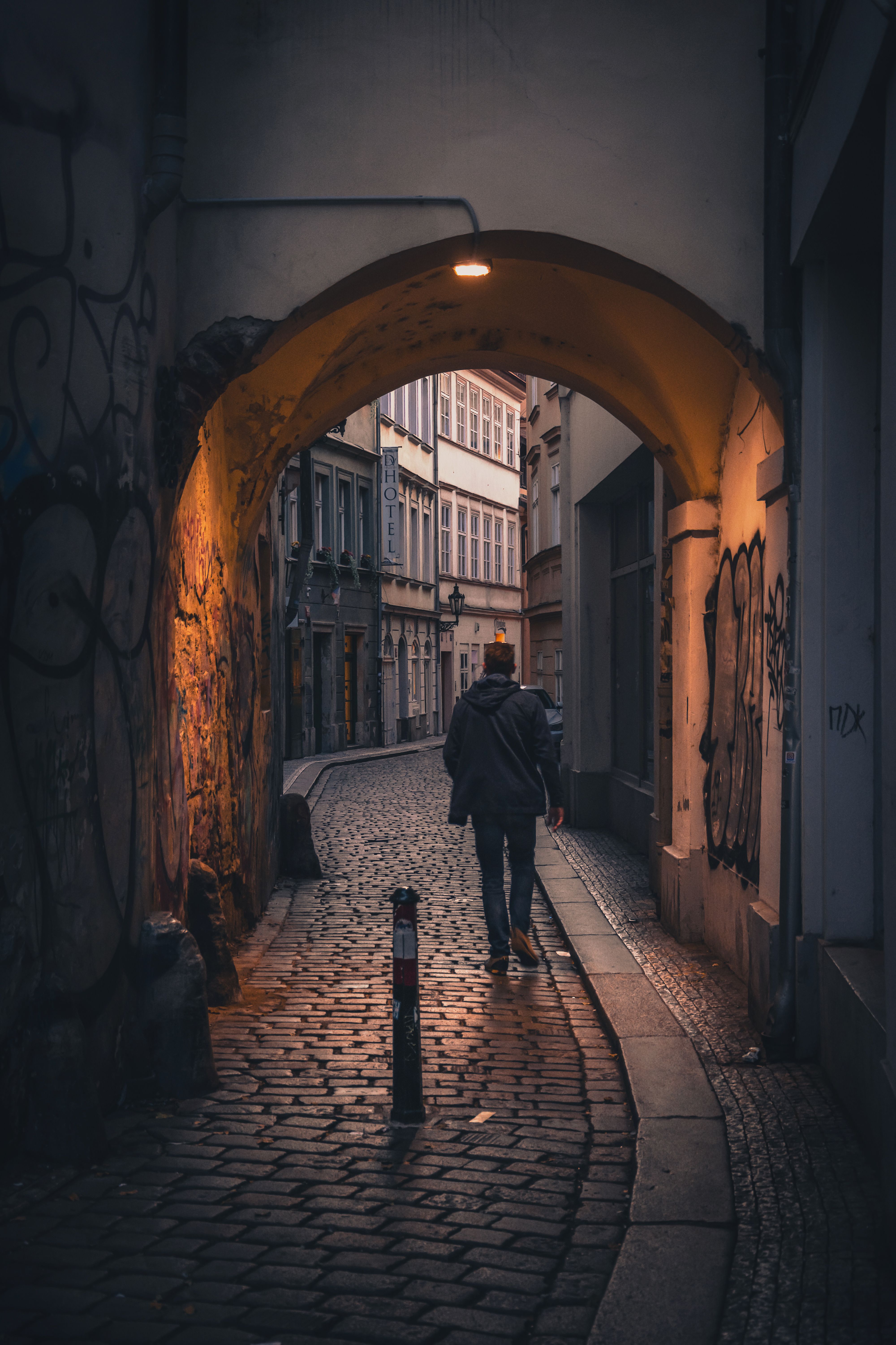 A Back View of Couples Walking on the Street · Free Stock Photo