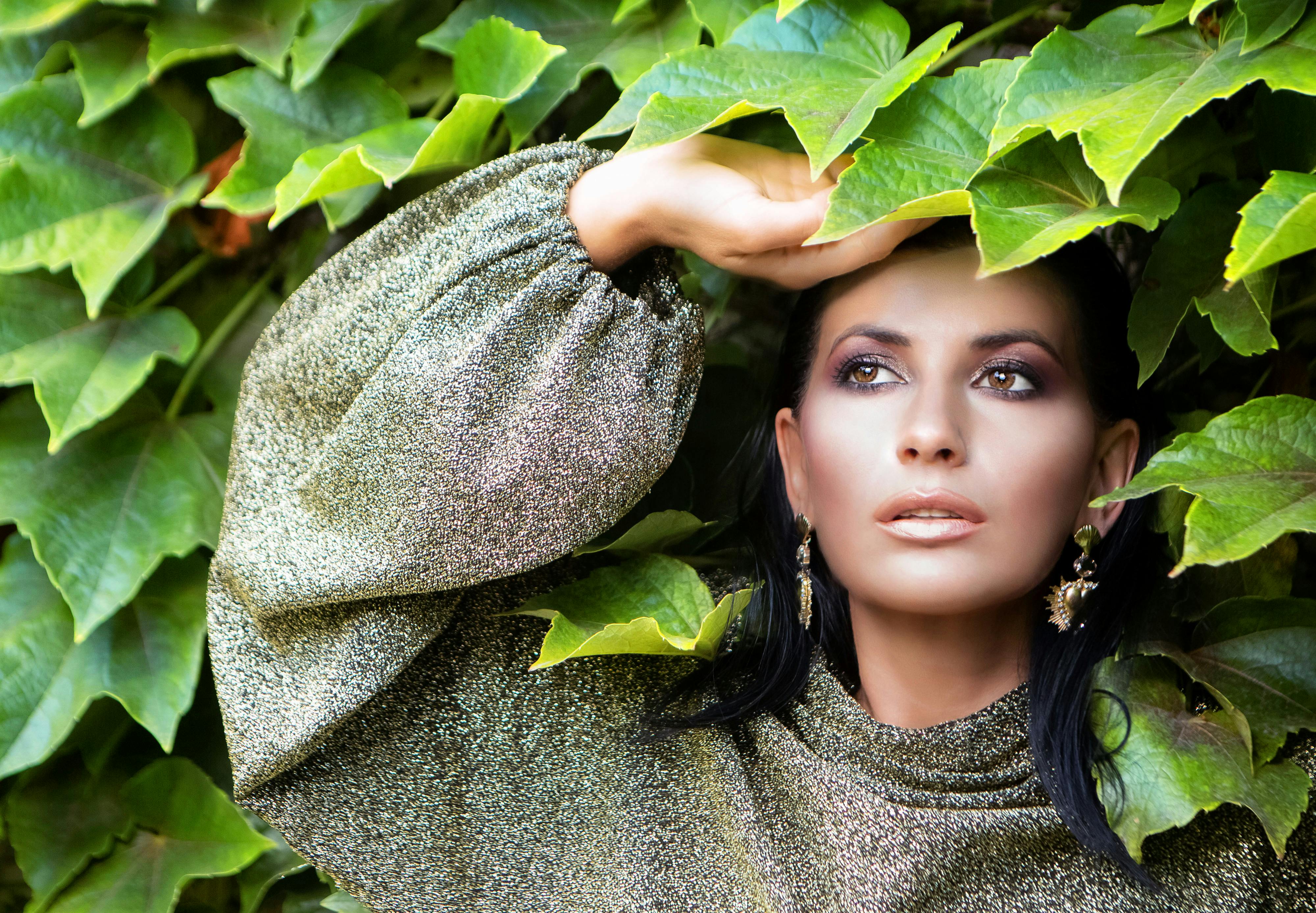 Smiling Woman Looking Up · Free Stock Photo
