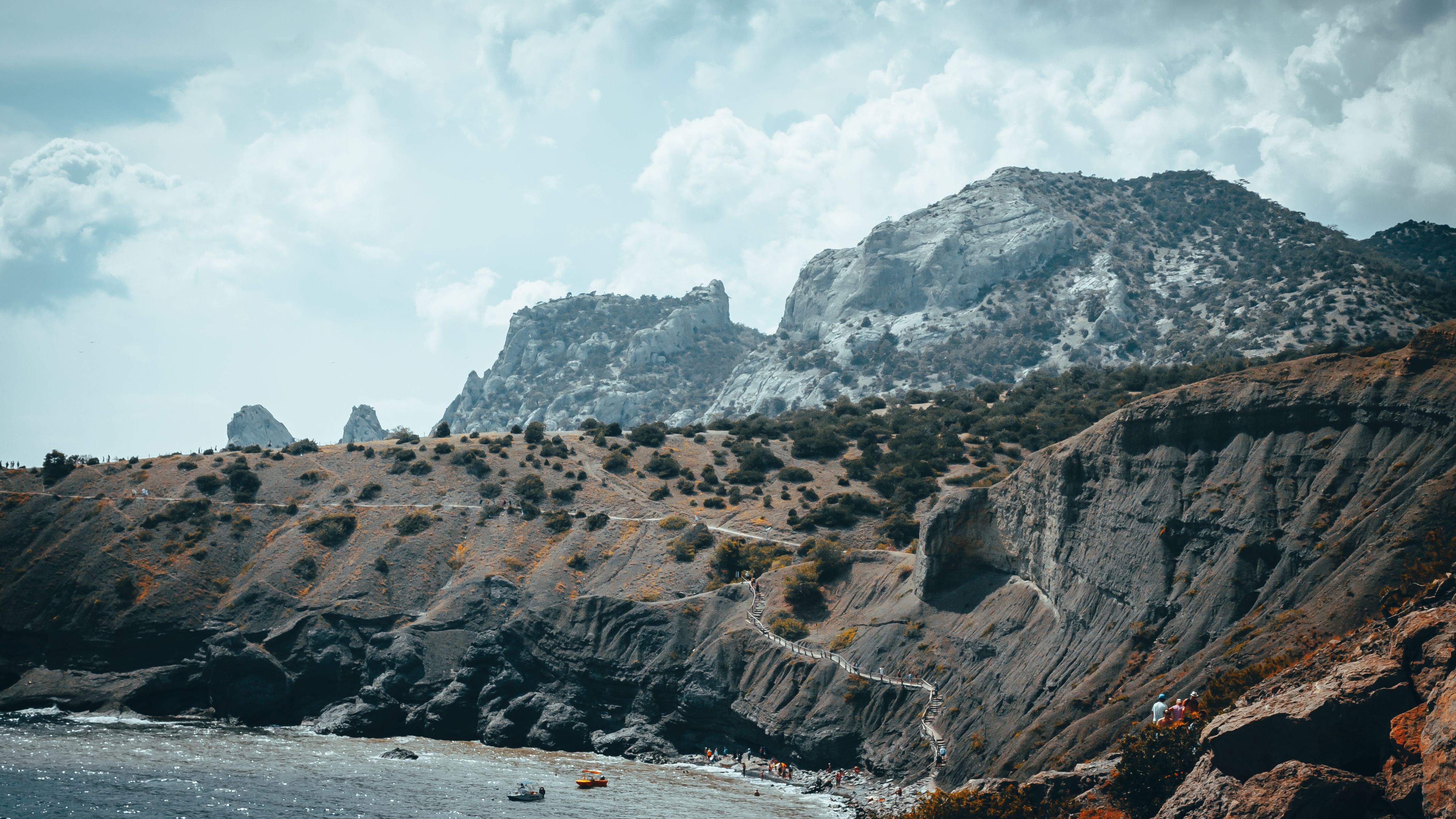 Coastal Cliff in Front of an Ocean · Free Stock Photo