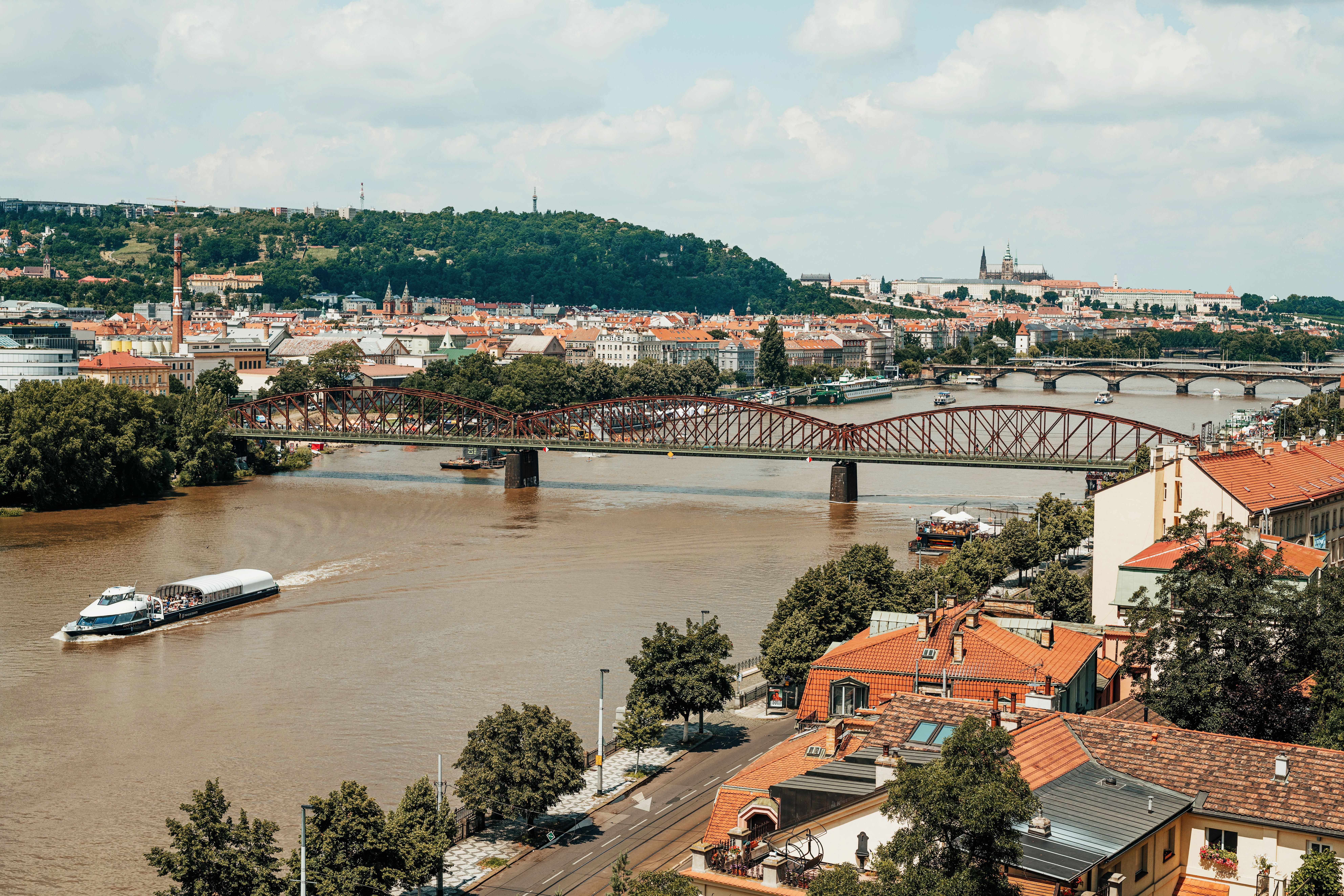 Red and Gray Bridge Over the River · Free Stock Photo