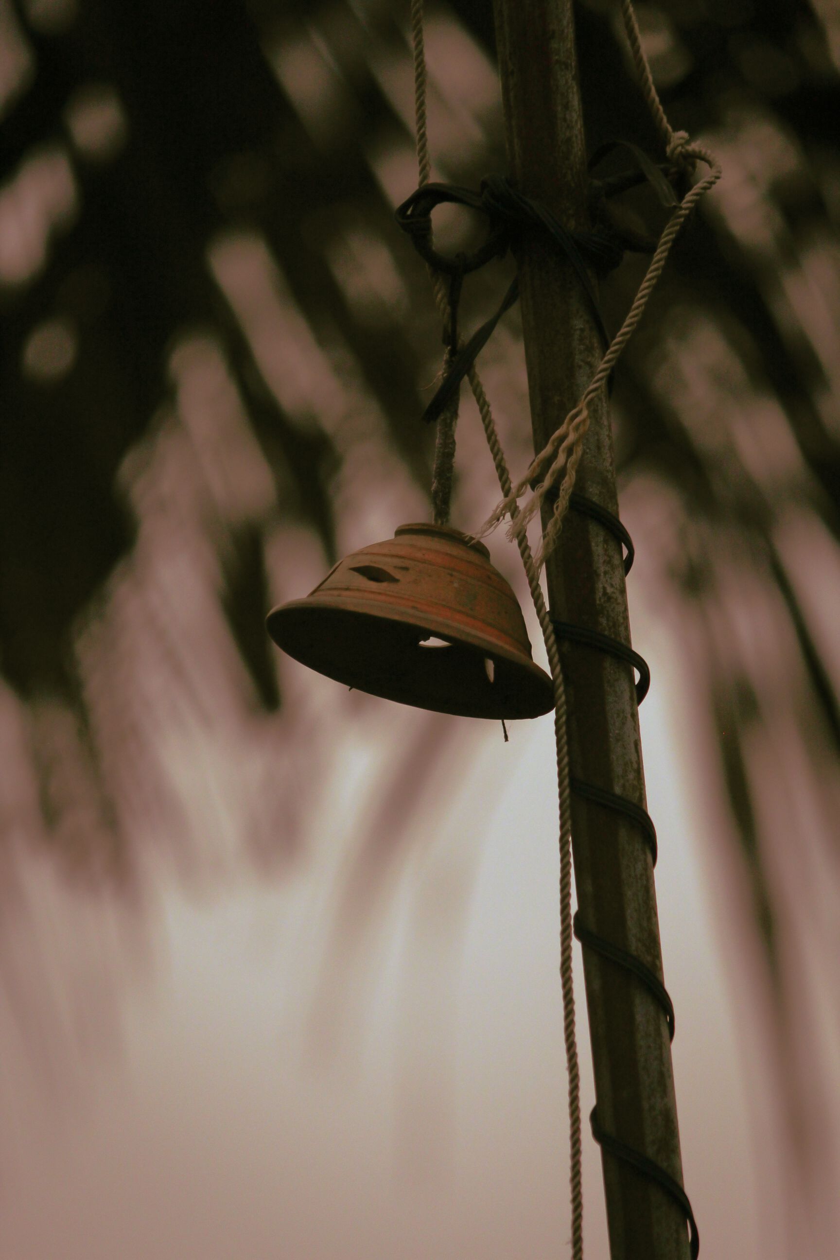 A Lamp Hanging Over a Table Beside Bed · Free Stock Photo