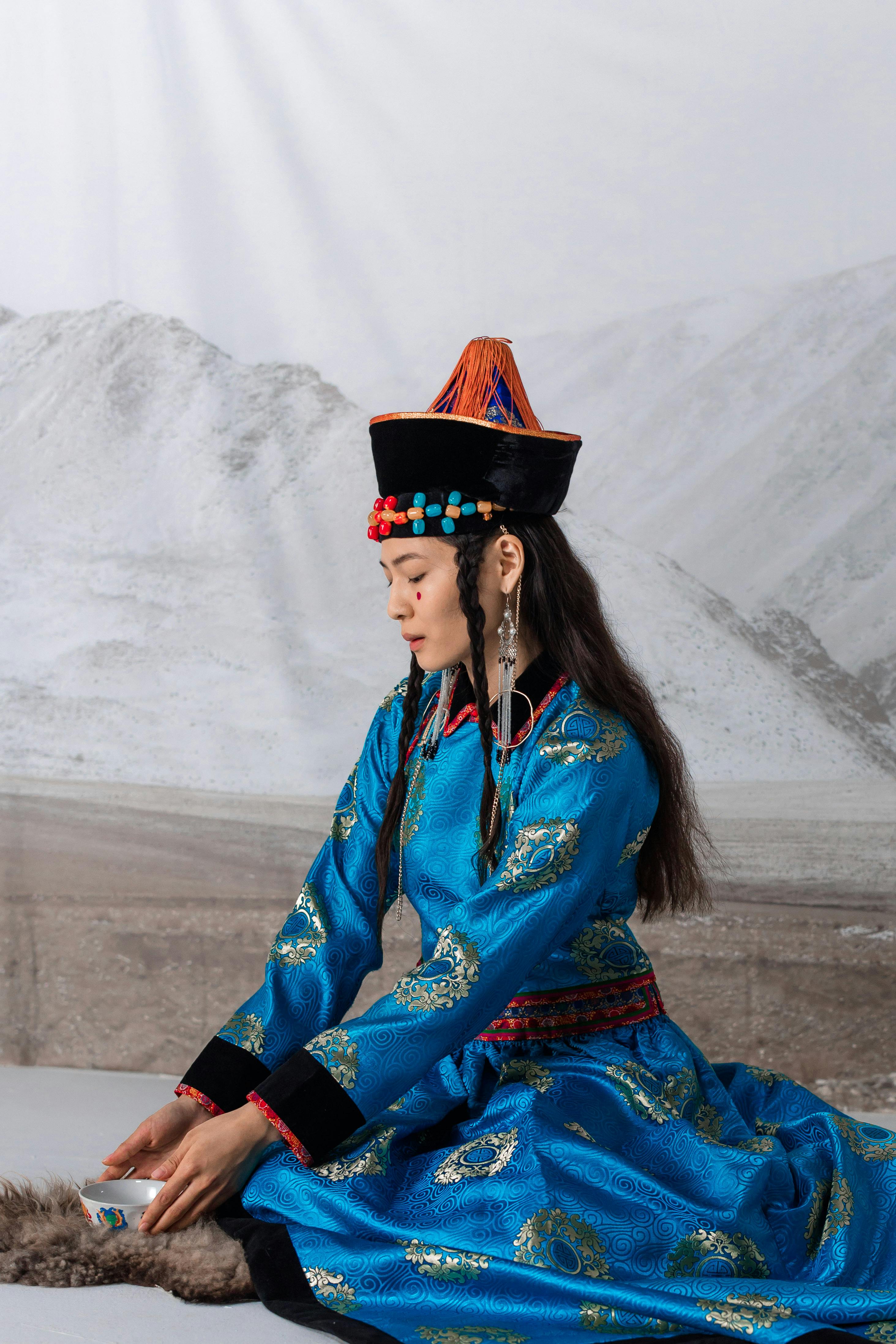 A Woman Wearing Traditional Buryats Clothing · Free Stock Photo