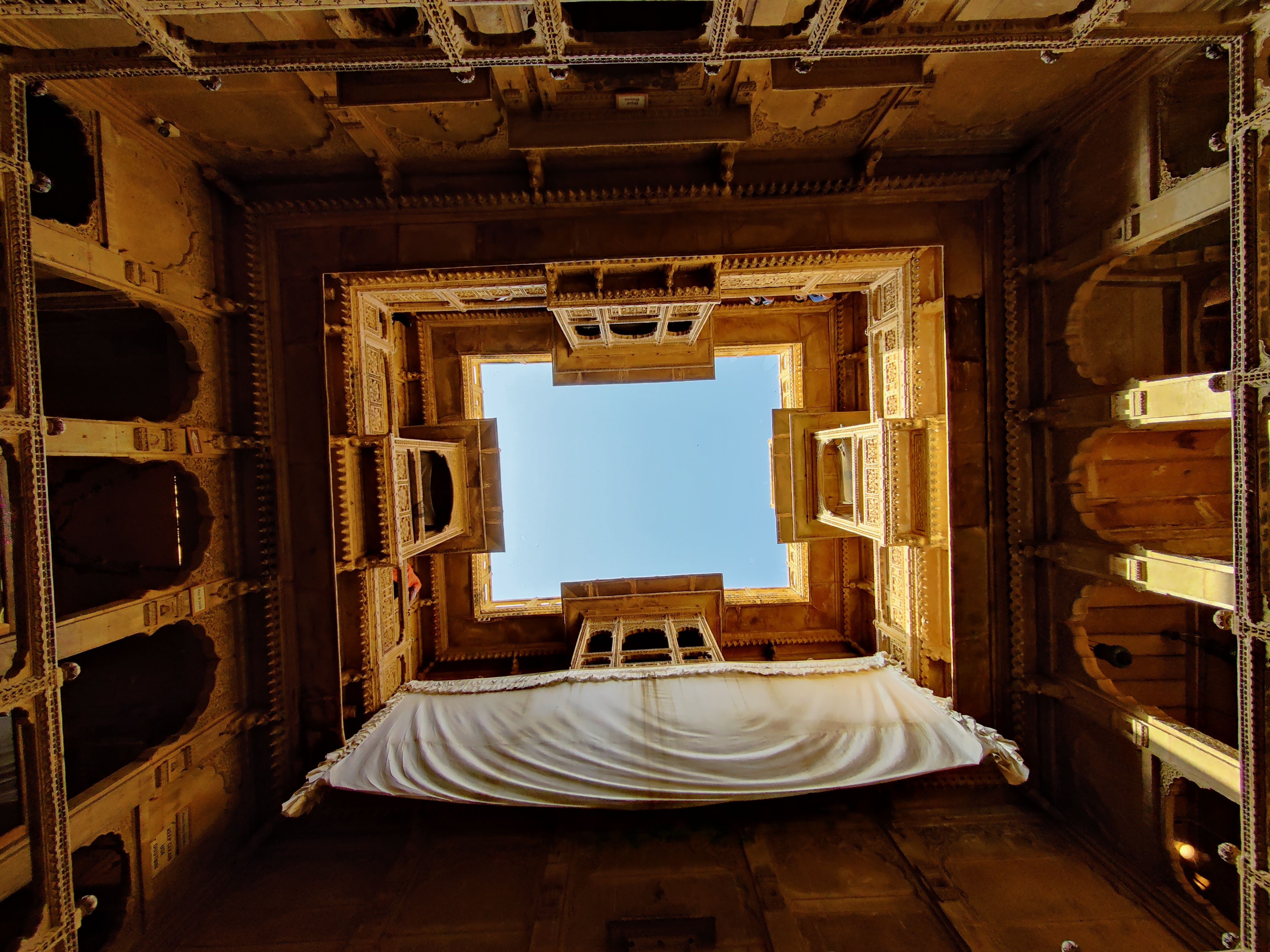 Down Below Shot of a Courtyard · Free Stock Photo
