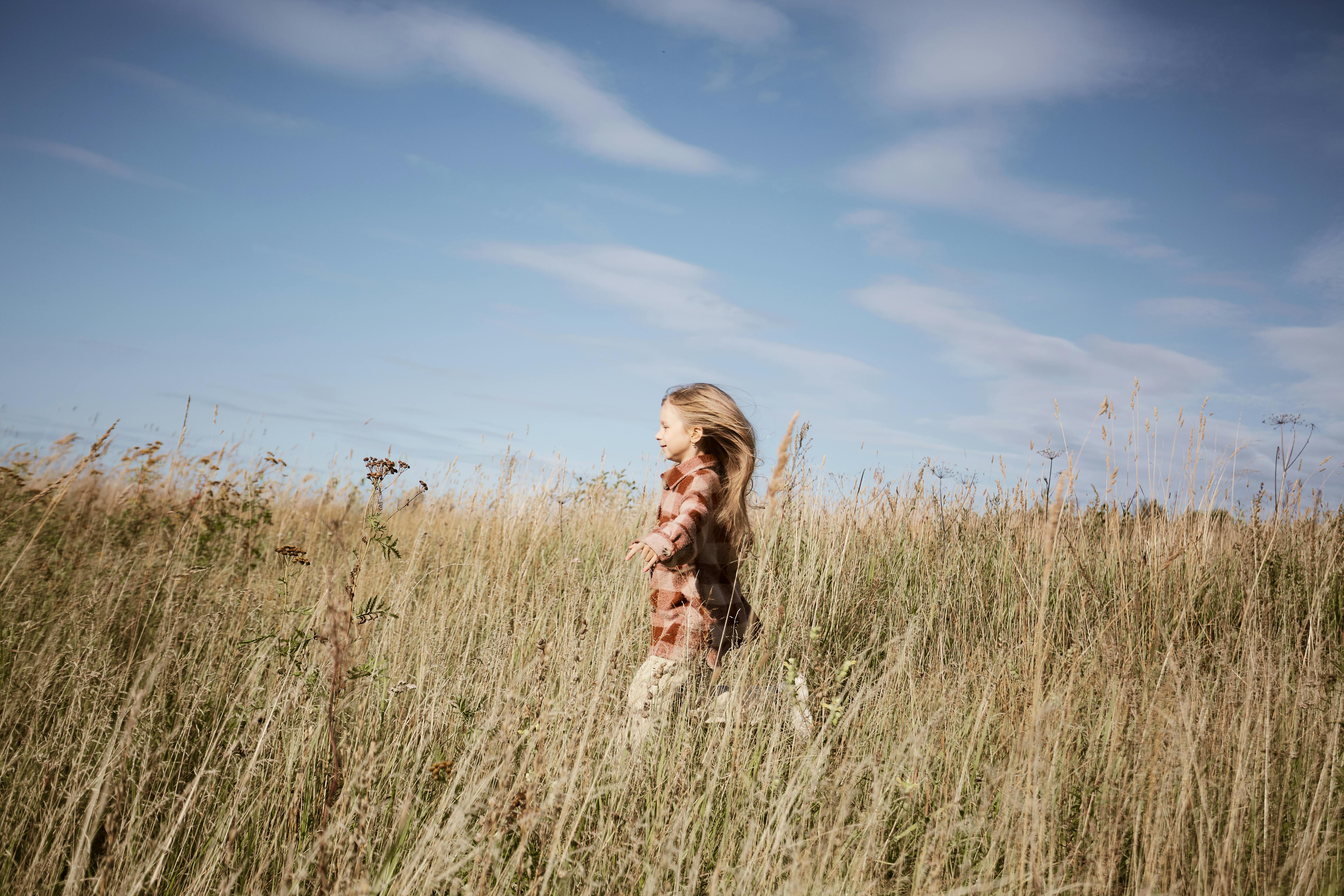 Girls Running on Green Grass Field · Free Stock Photo