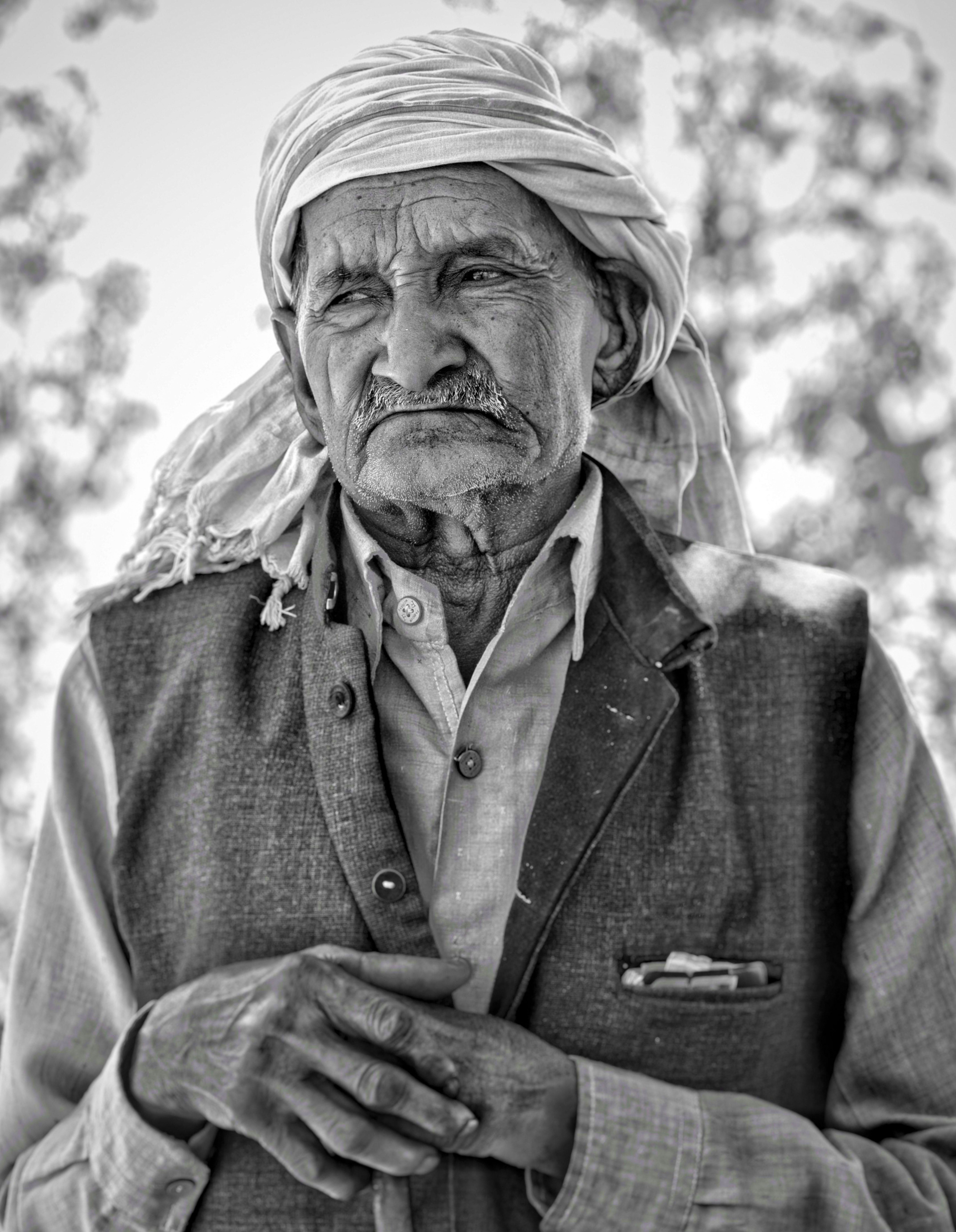 Grayscale Photo of a Distressed Man · Free Stock Photo