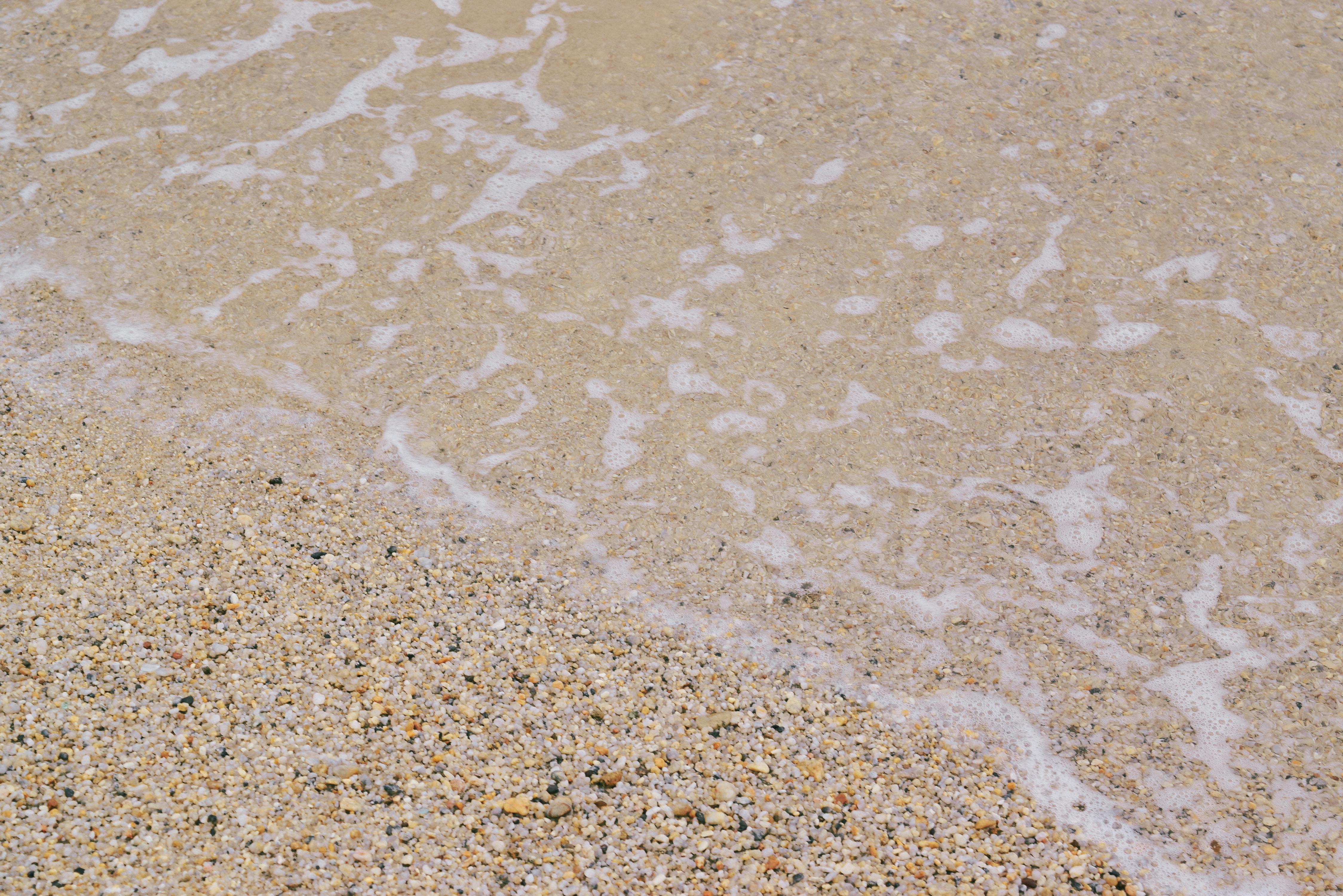 A Beach Sand with Water · Free Stock Photo