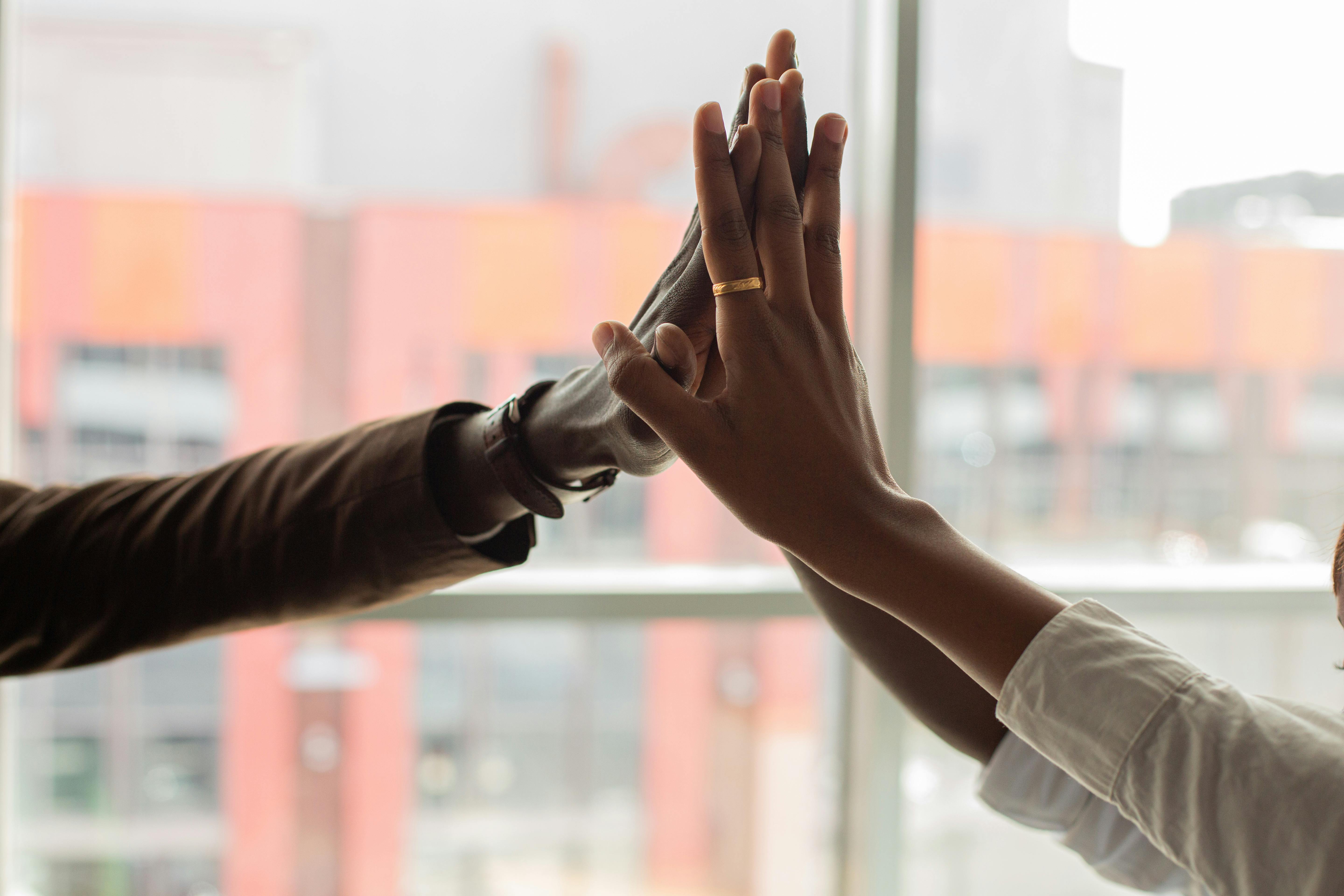 Close-up Photo of People doing High Five · Free Stock Photo