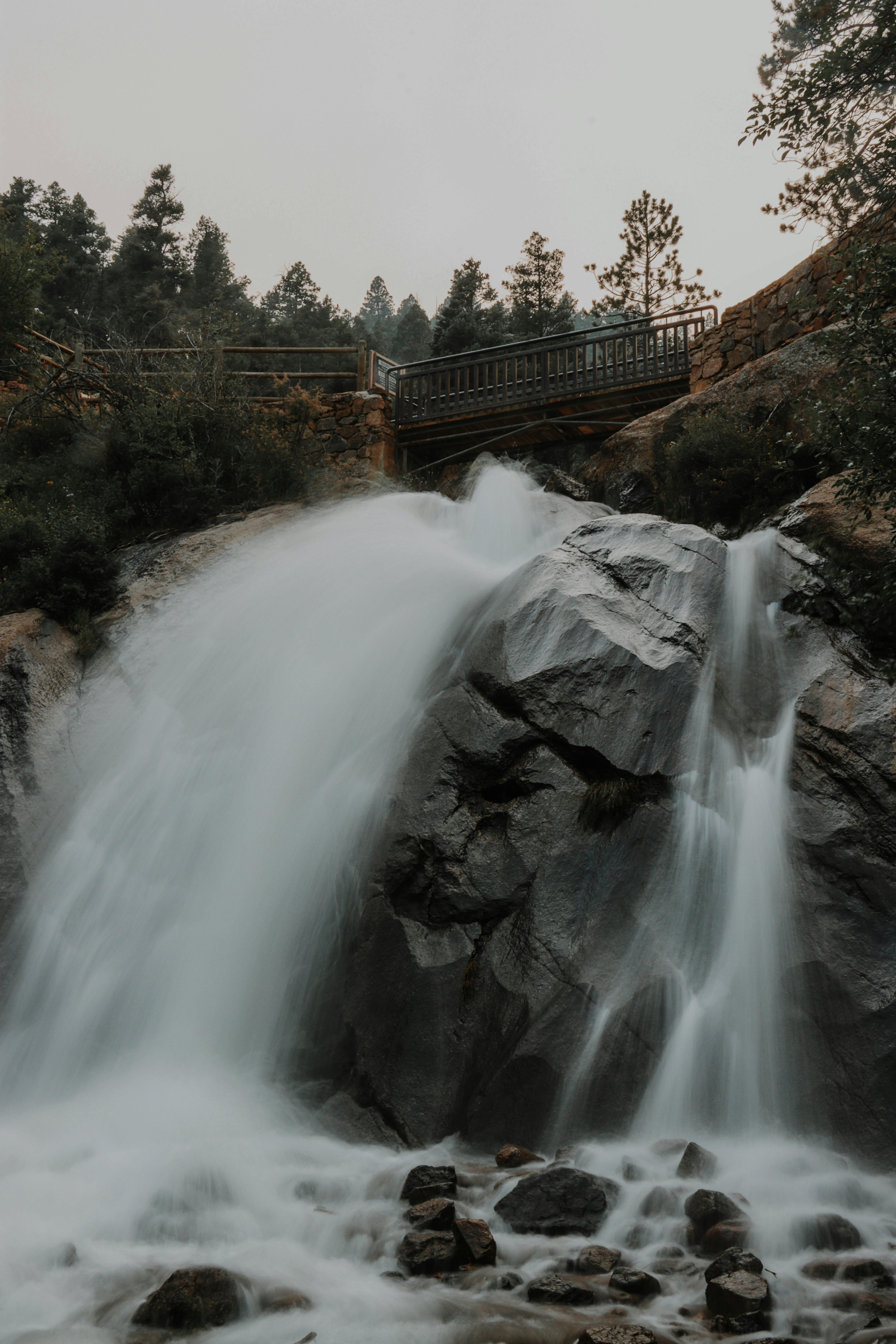 A Bridge Over the Waterfall · Free Stock Photo