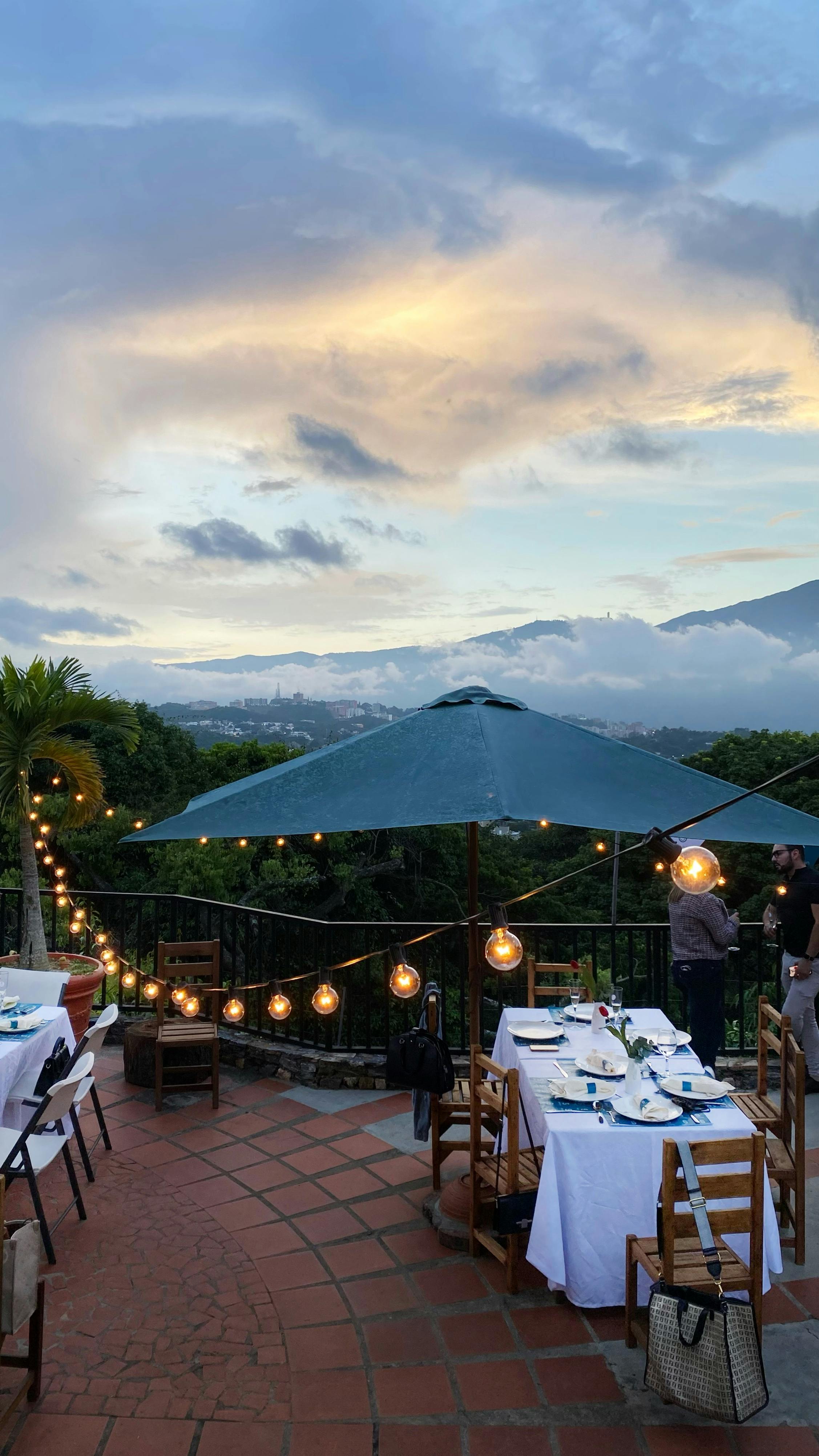 Tables and Chairs on the Terrace · Free Stock Photo