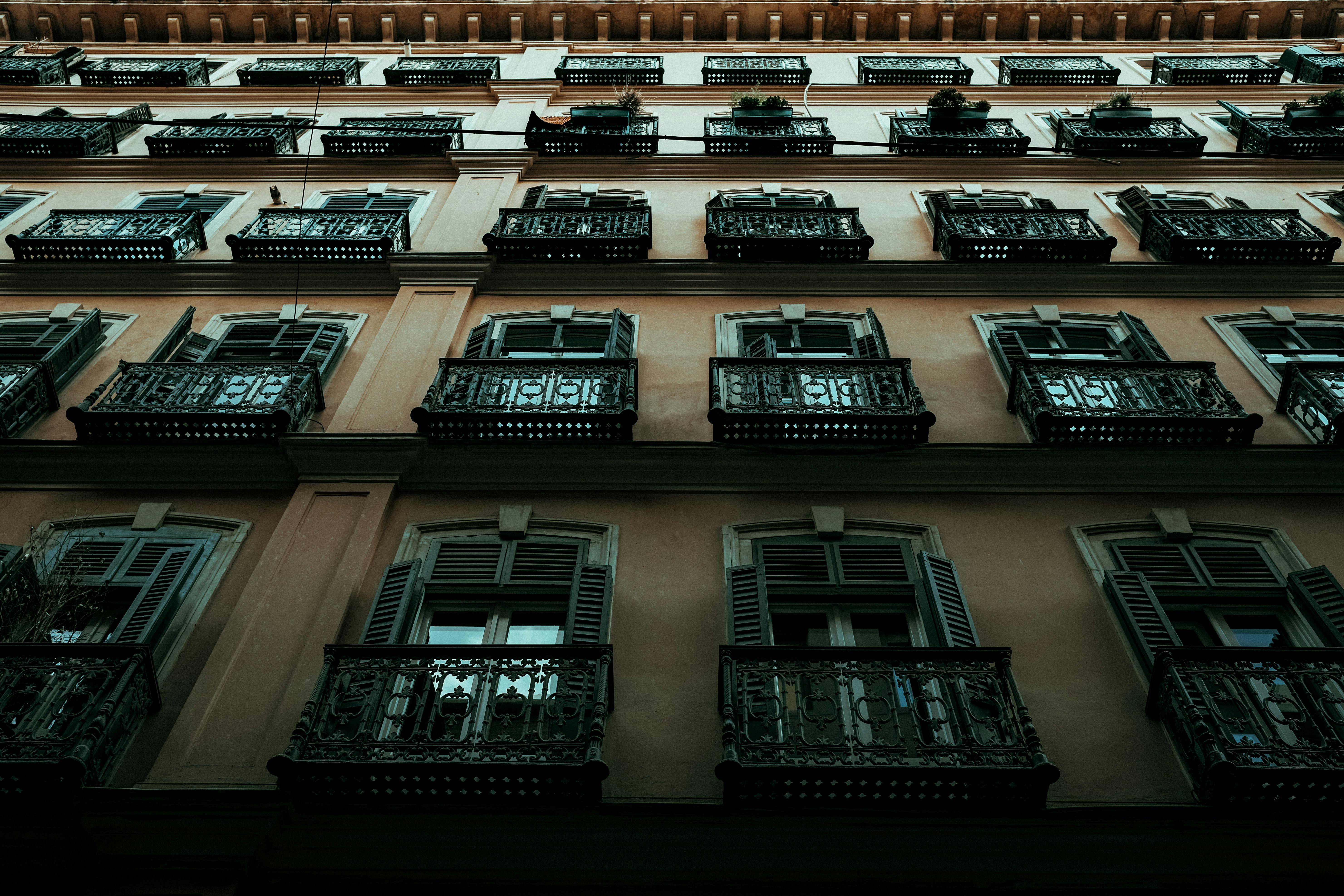 Windows with Balconies in Building · Free Stock Photo