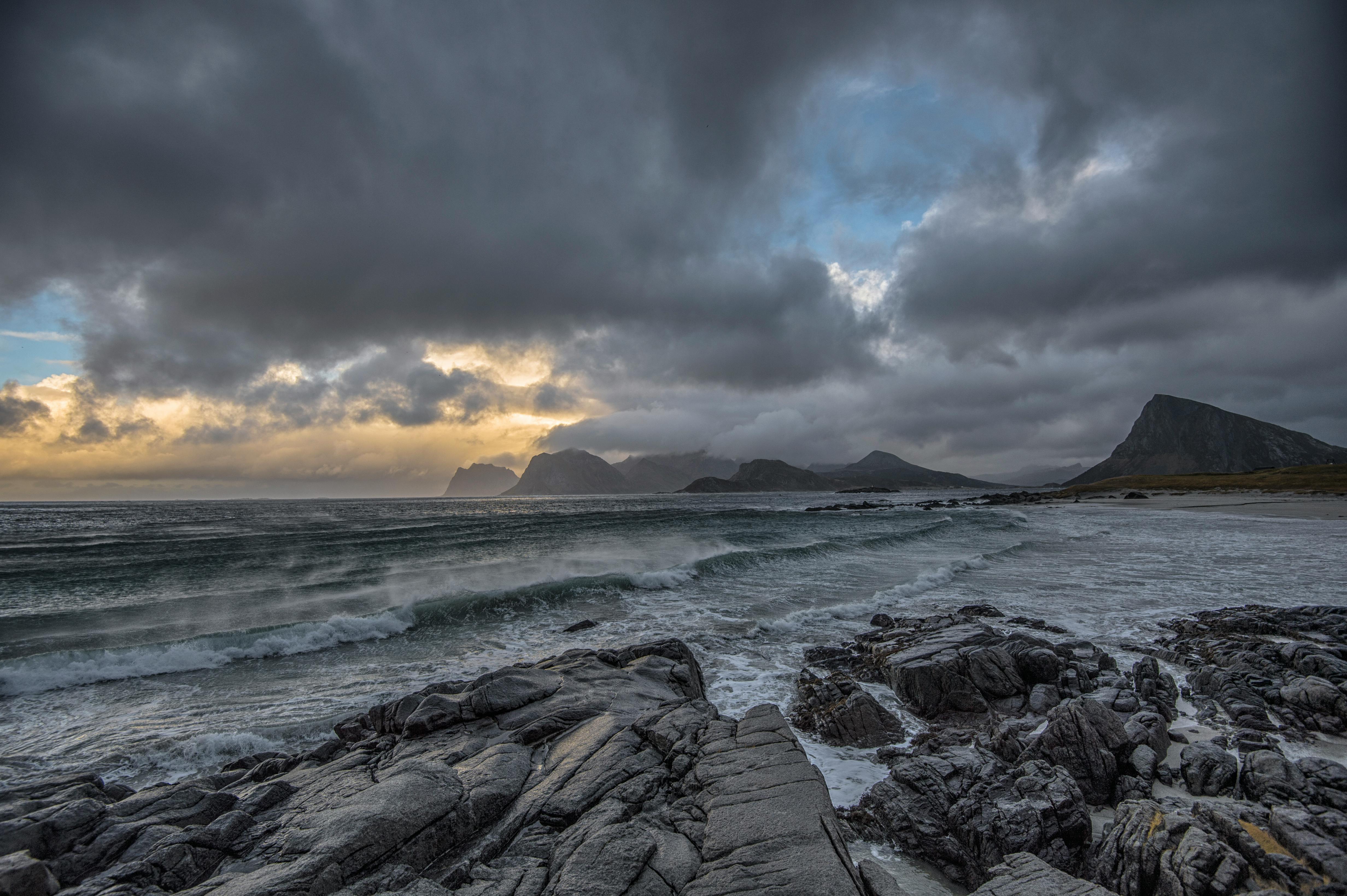 Gray Clouds above Mountains · Free Stock Photo