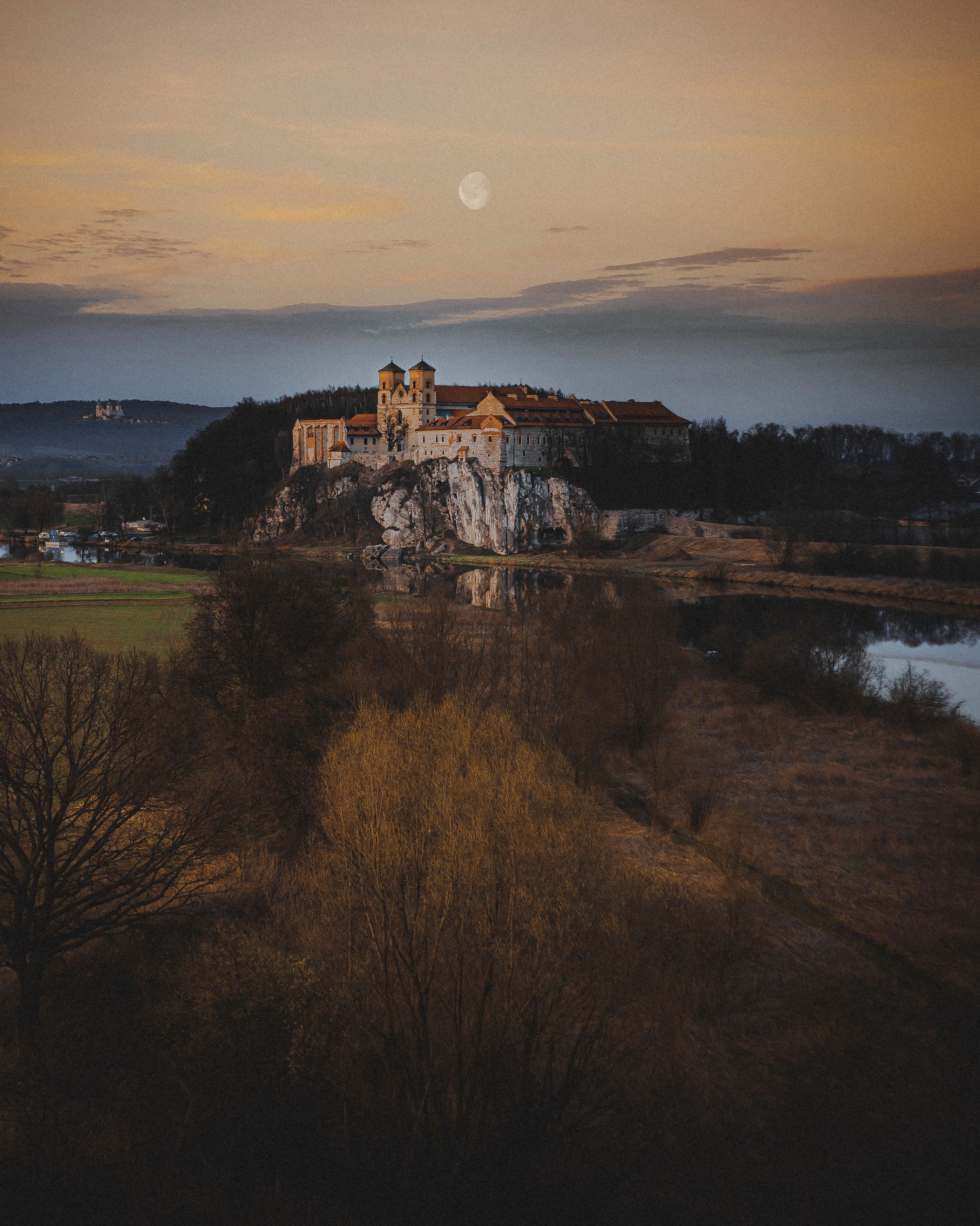 Benedictine Abbey in Tyniec at Sunset · Free Stock Photo