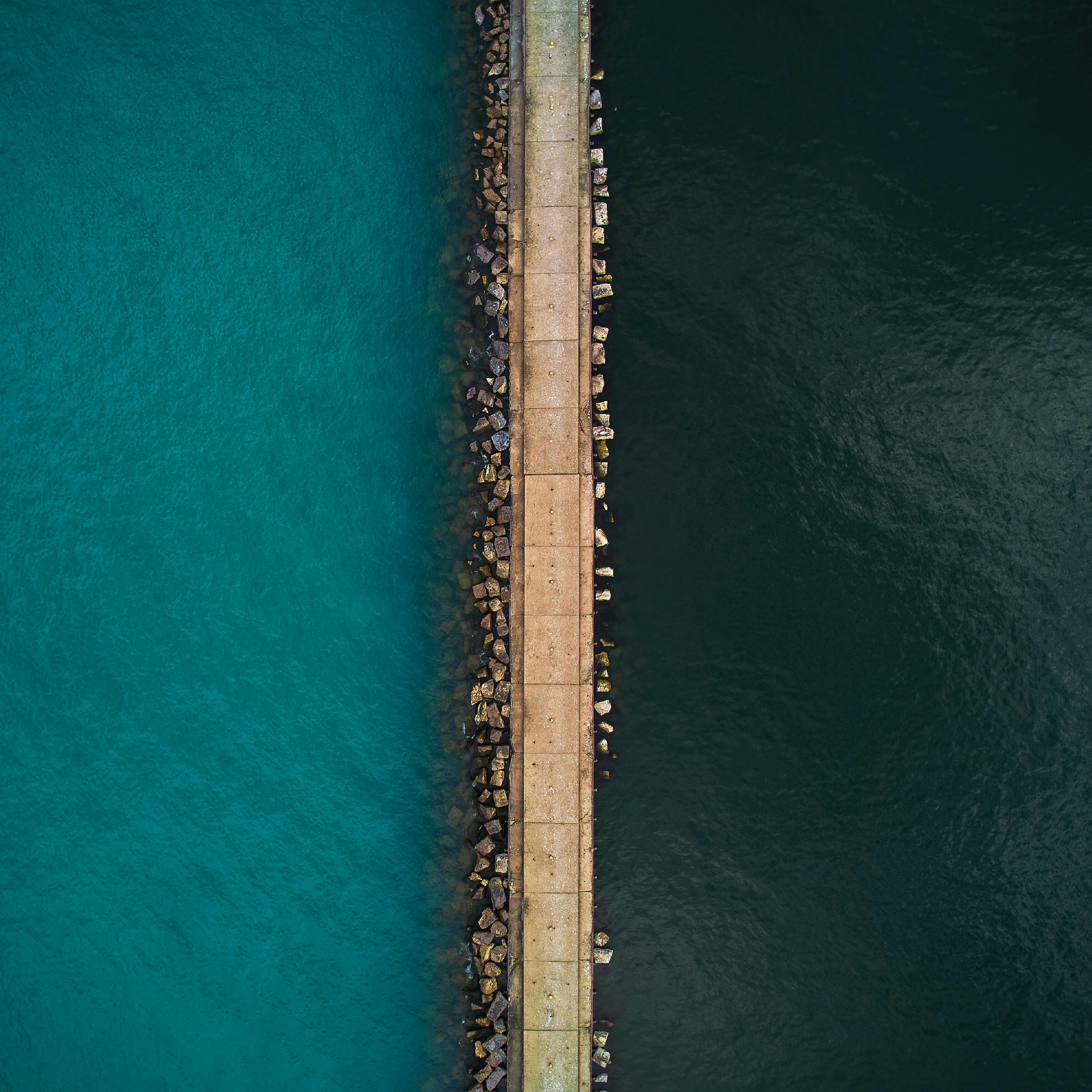 Top View of a Pathway on the Sea · Free Stock Photo