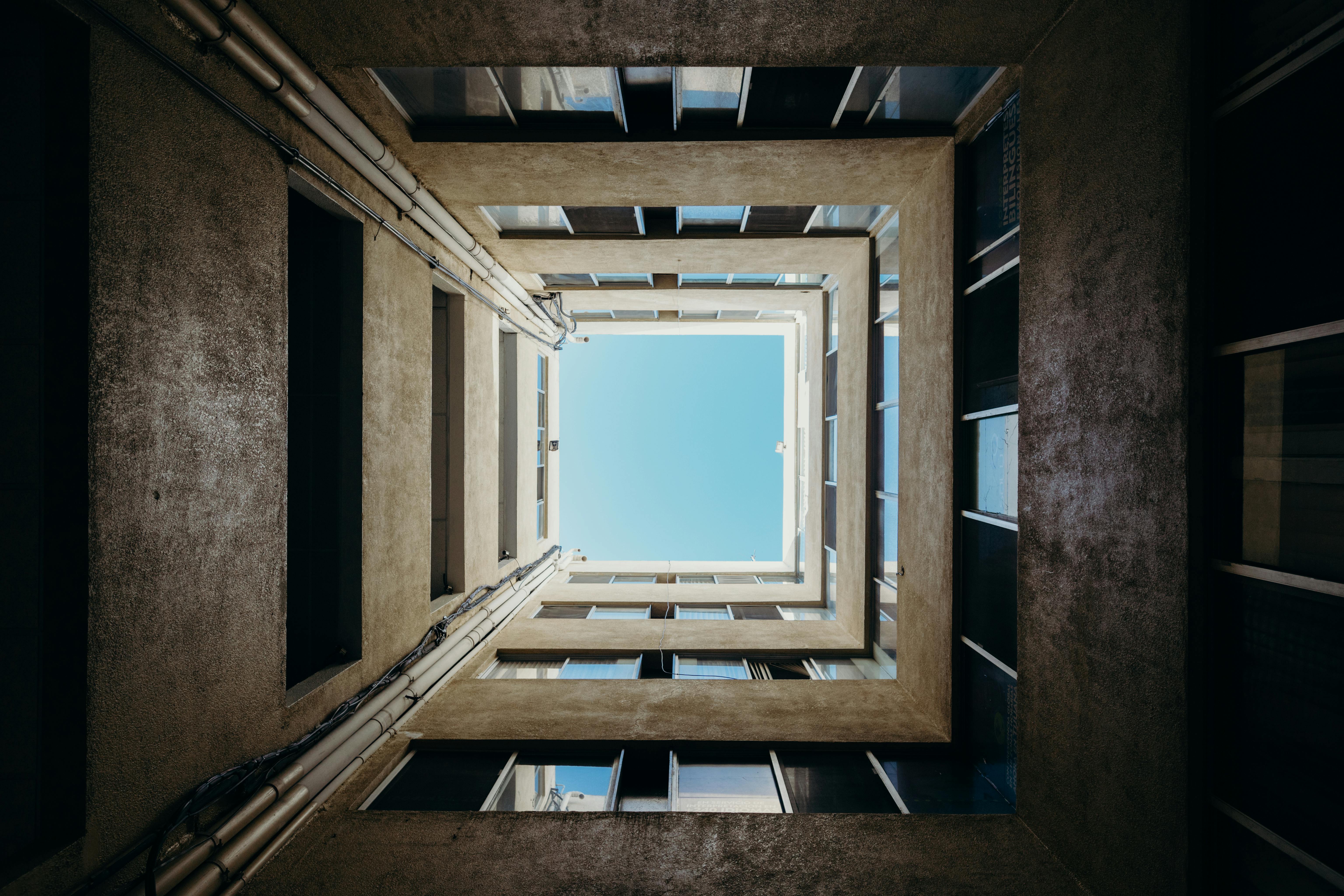 Inside a Square Building · Free Stock Photo
