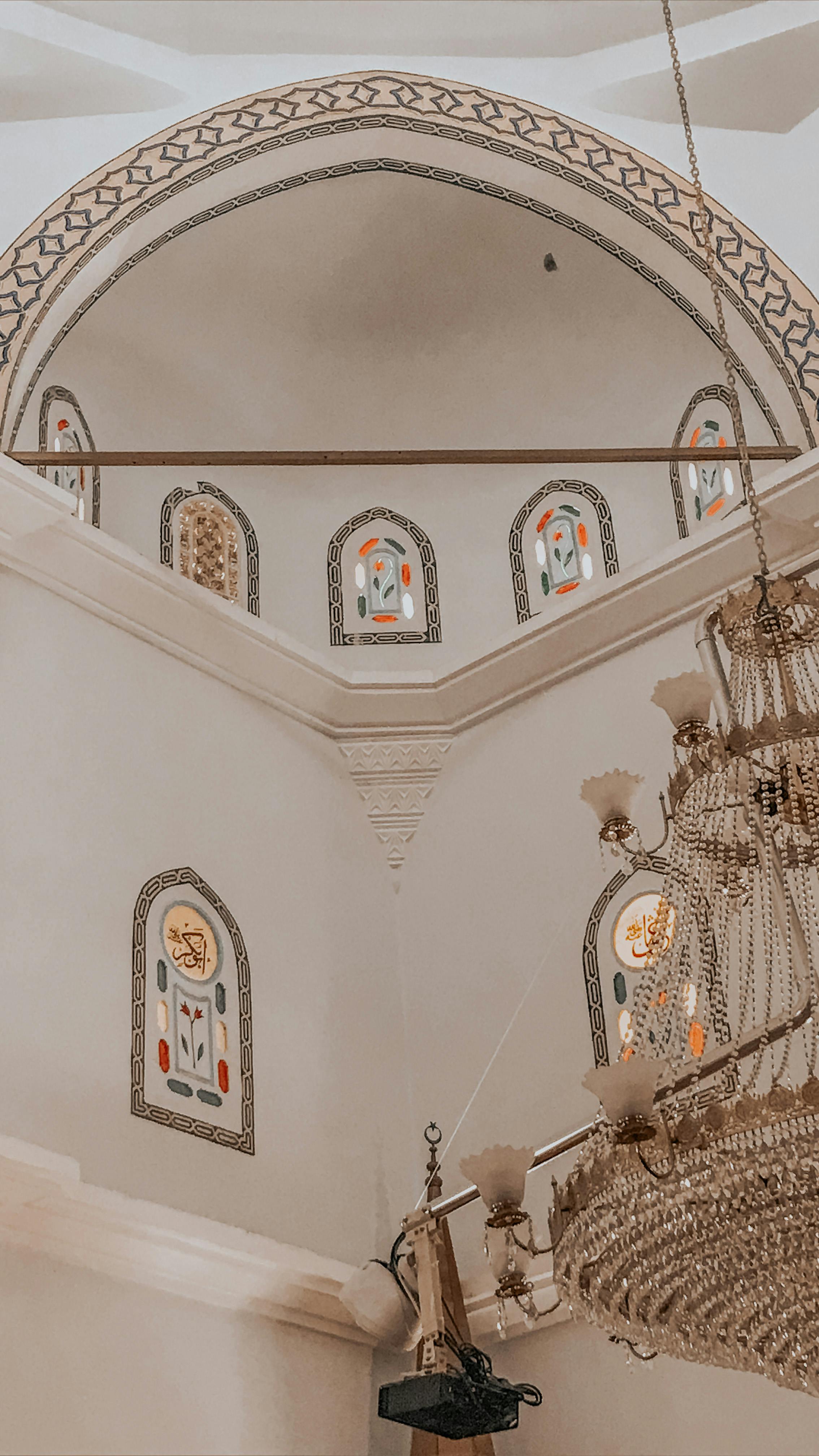 Wooden Ornate Interior Design in Traditional Mosque · Free Stock Photo