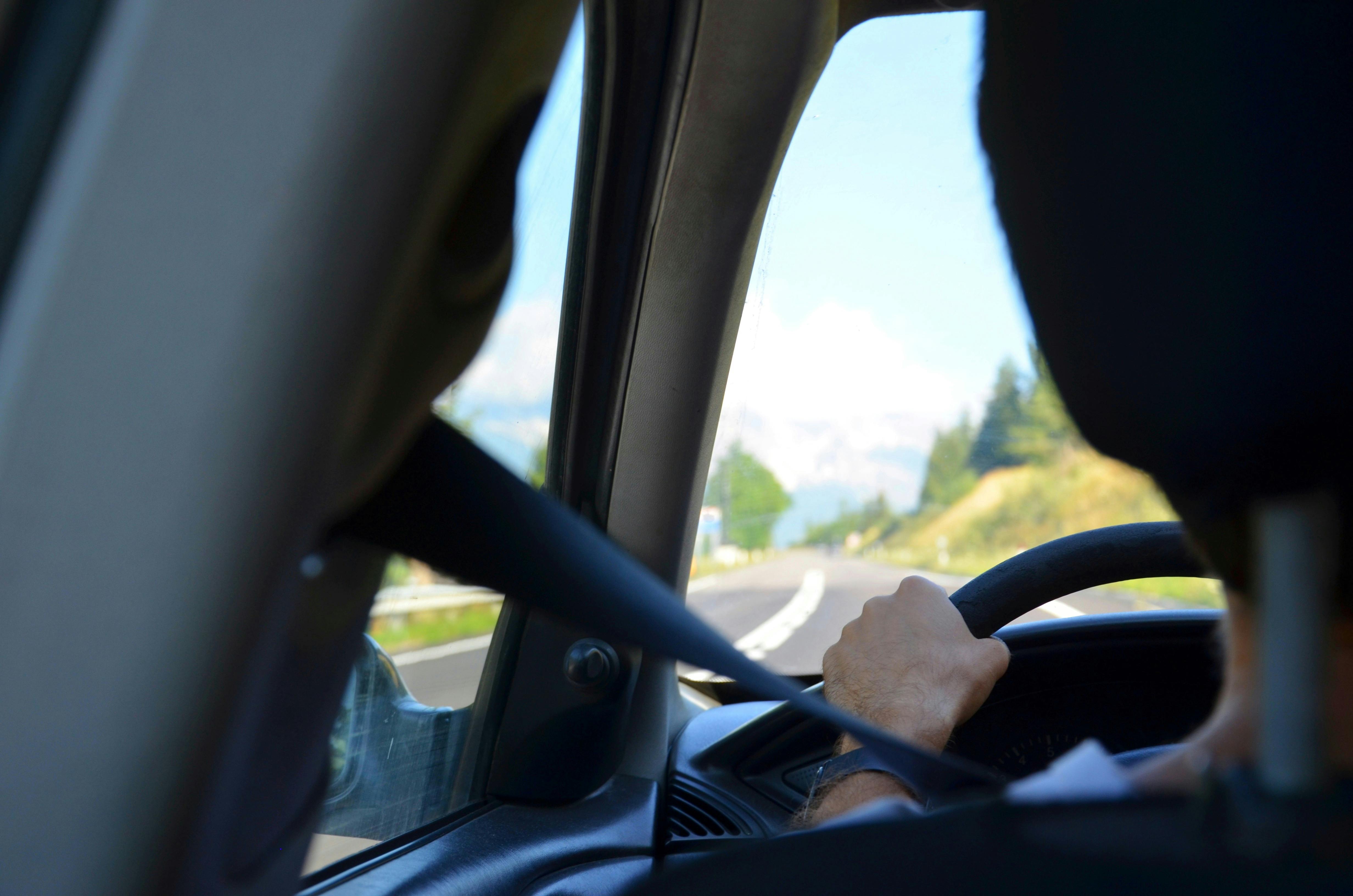 First Person View of Driving Car · Free Stock Photo
