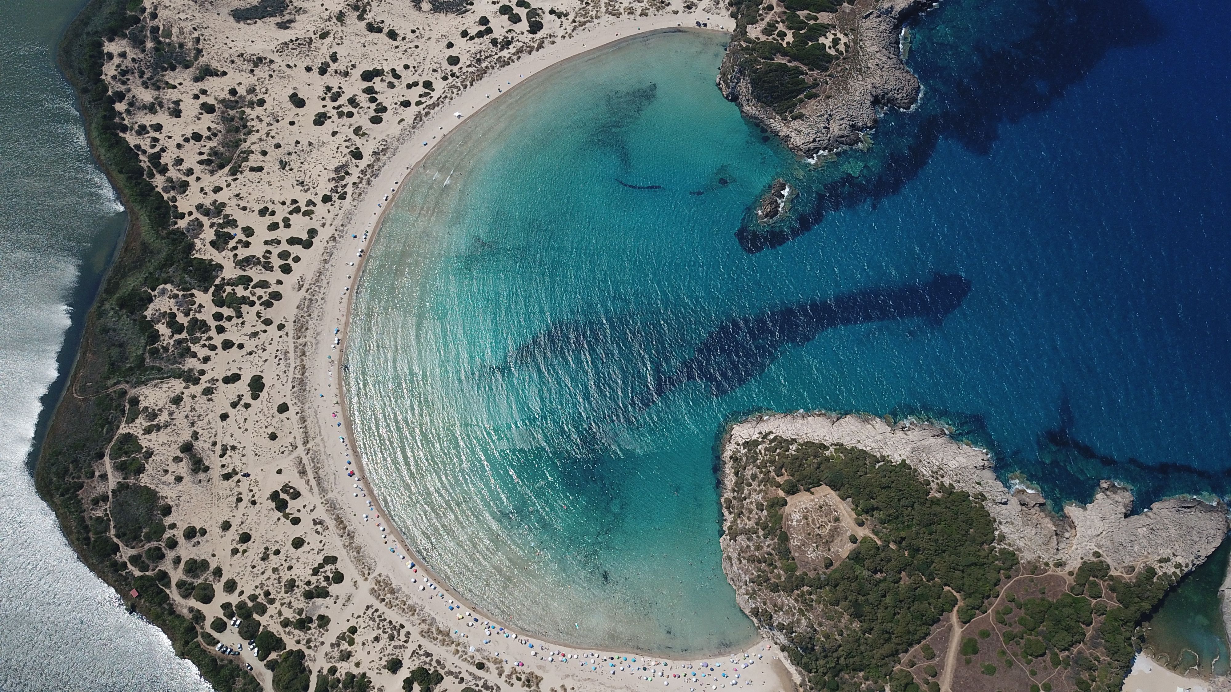 Aerial View of Coastal Inlet on Body of Water · Free Stock Photo