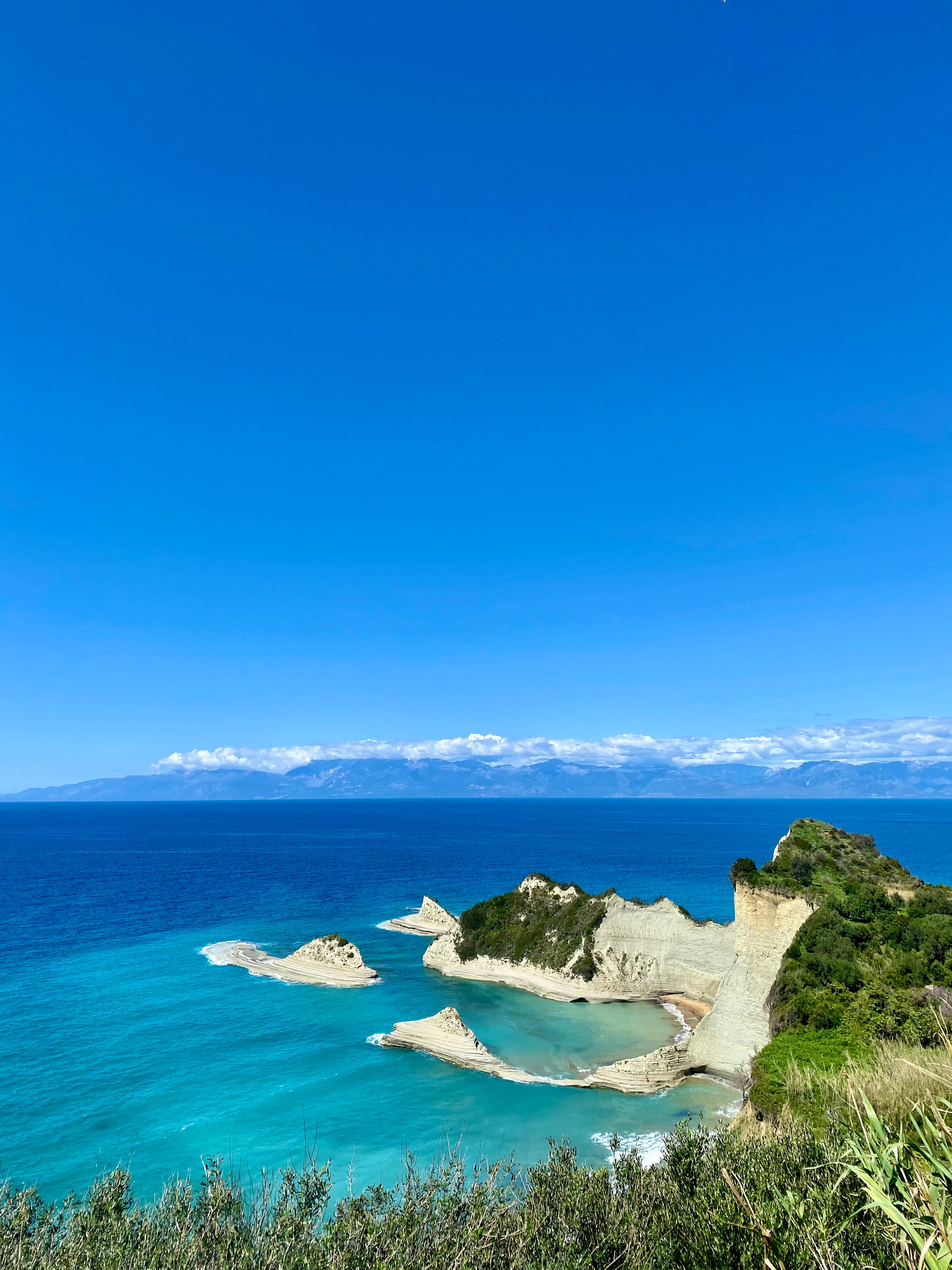 Aerial View of Beach Near Green Grass Field · Free Stock Photo