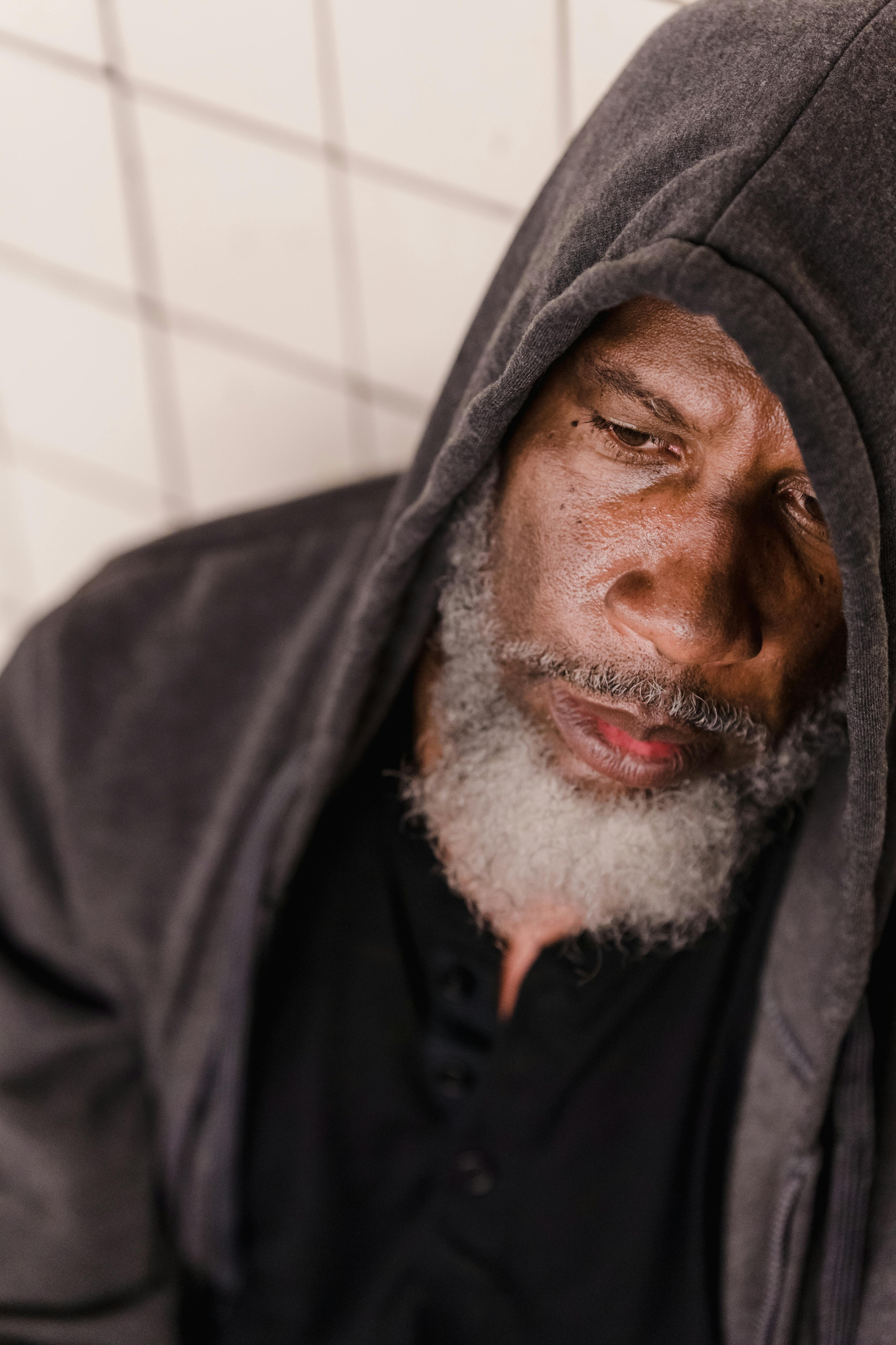 Portrait of a Man Wearing a Hood · Free Stock Photo