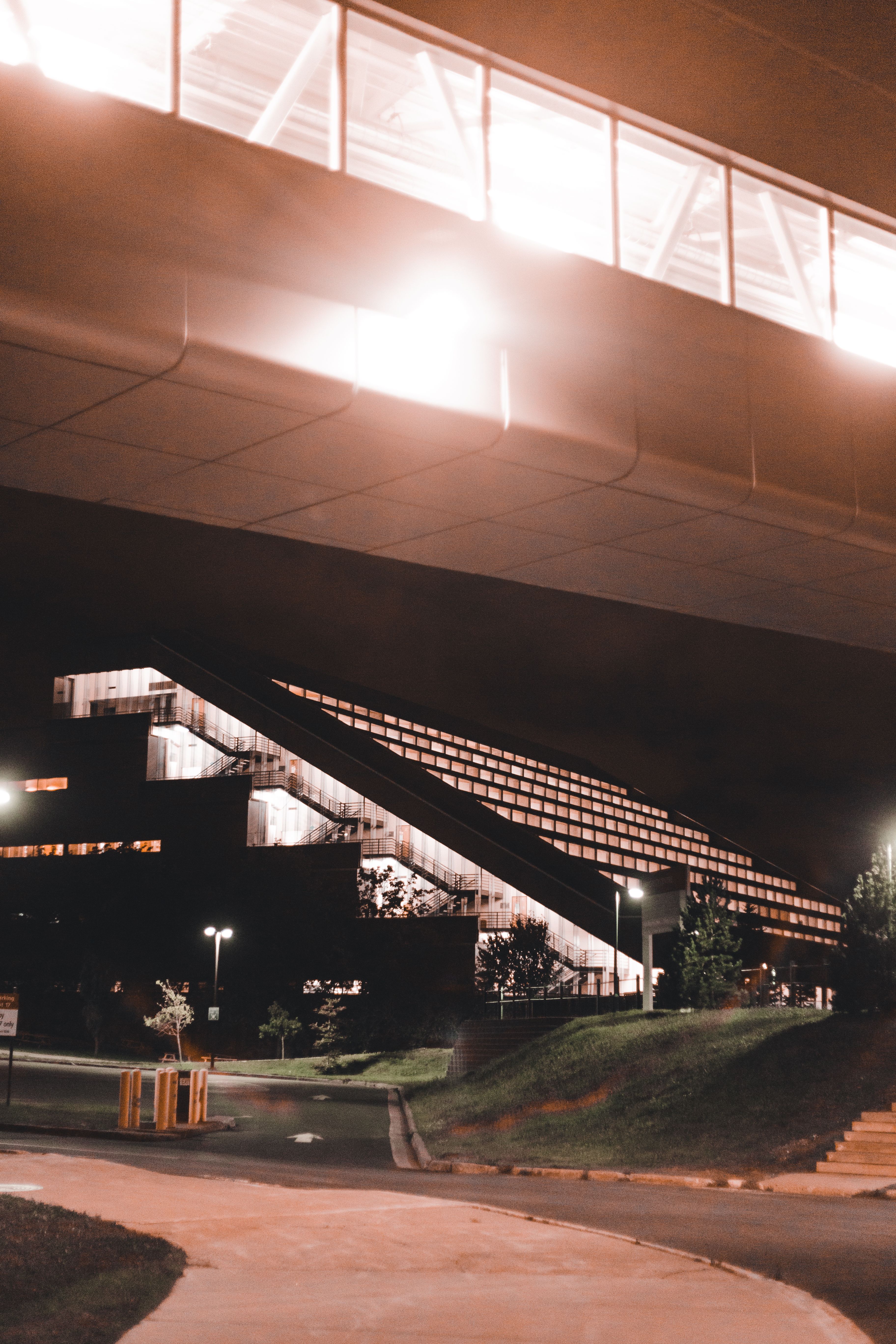 View of a Modern Building at Night · Free Stock Photo