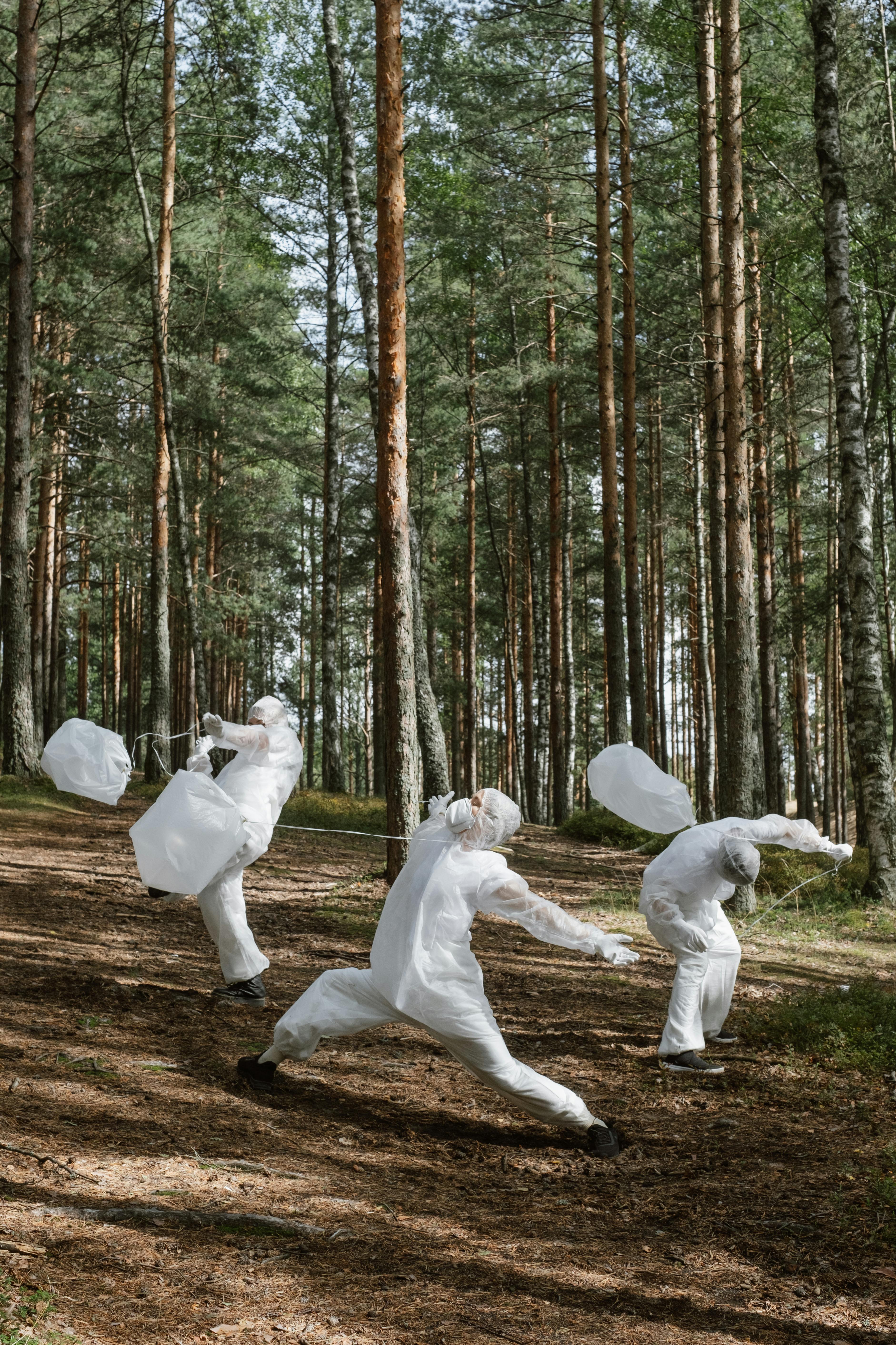 Man and Woman in White Dress Dancing on Forest · Free Stock Photo