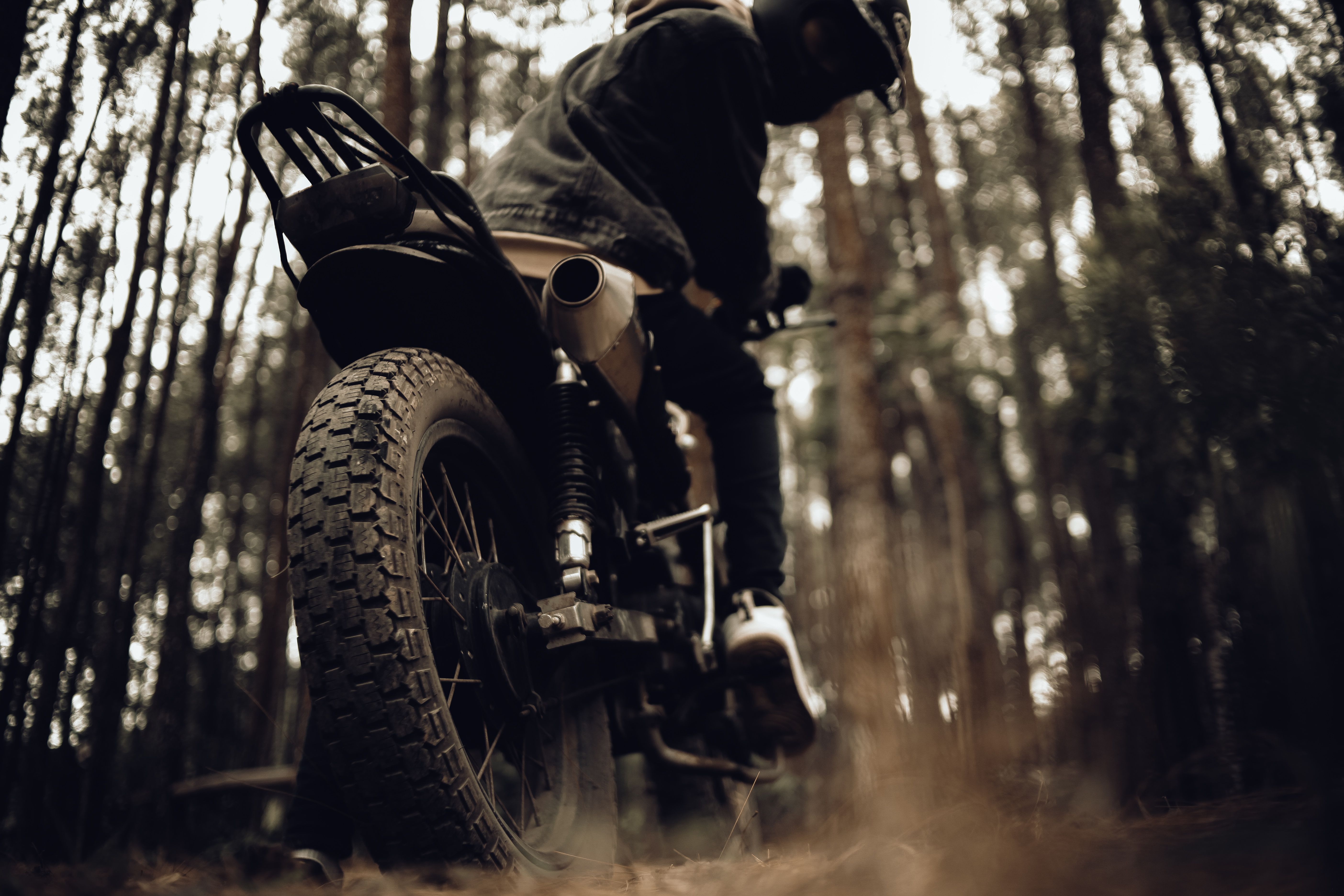 Man Checking the Bike Tire · Free Stock Photo
