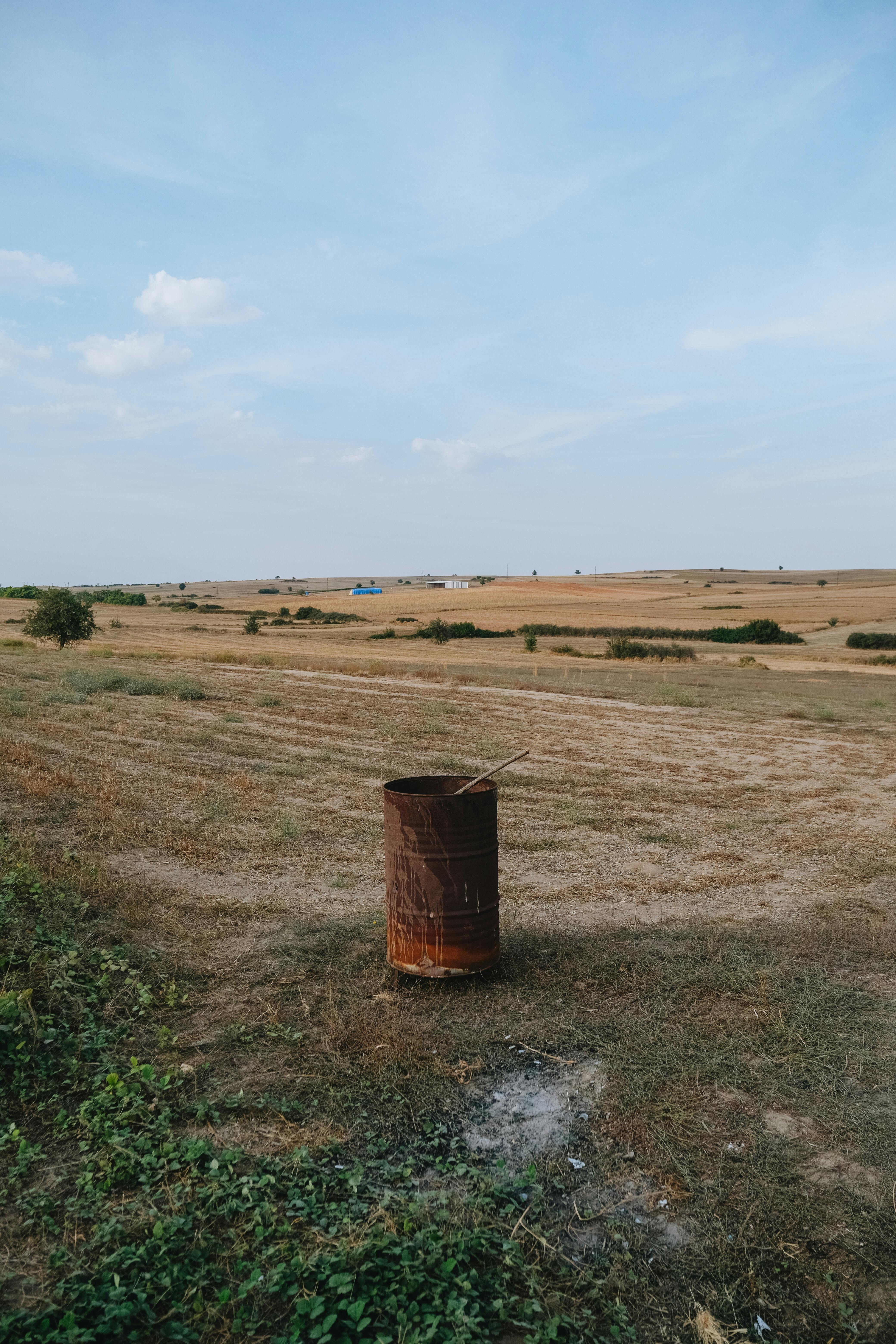 Photo of a Barrel on a Field · Free Stock Photo