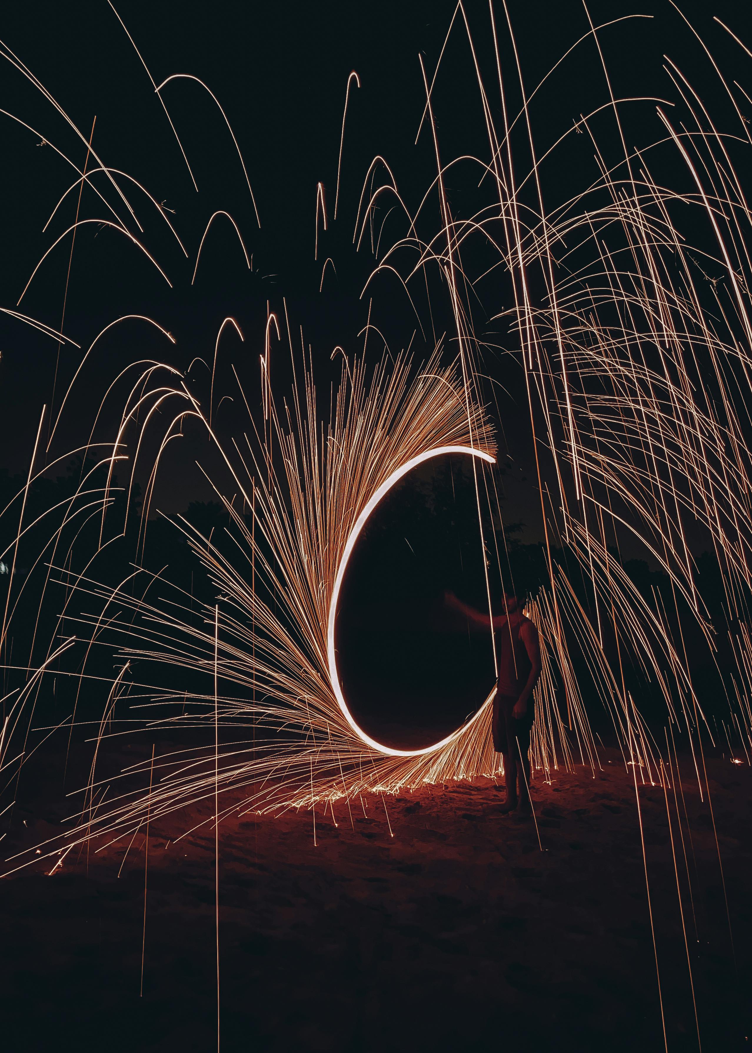 A Man Holding Fireworks · Free Stock Photo