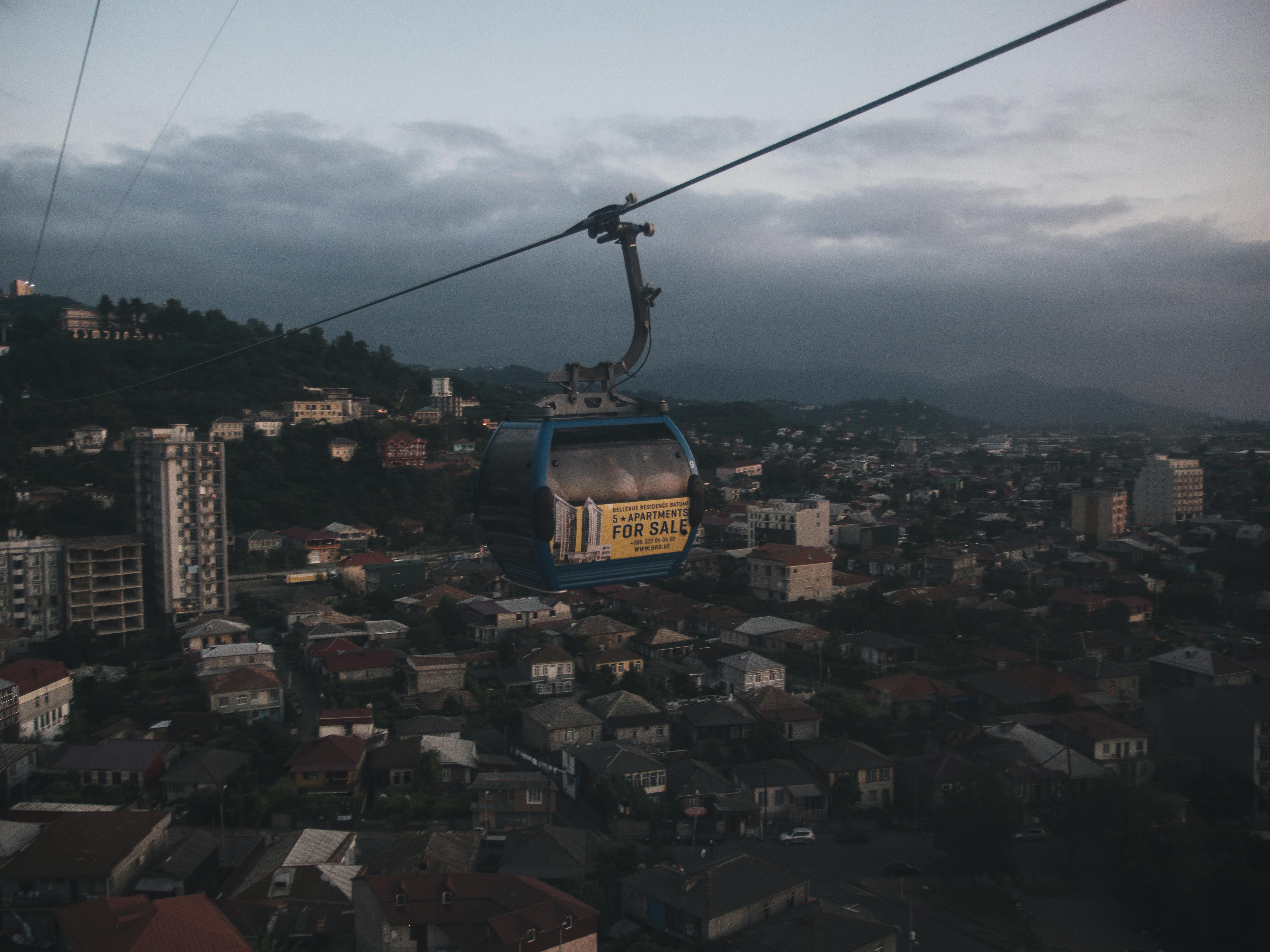 A Cable Car over City Buildings · Free Stock Photo