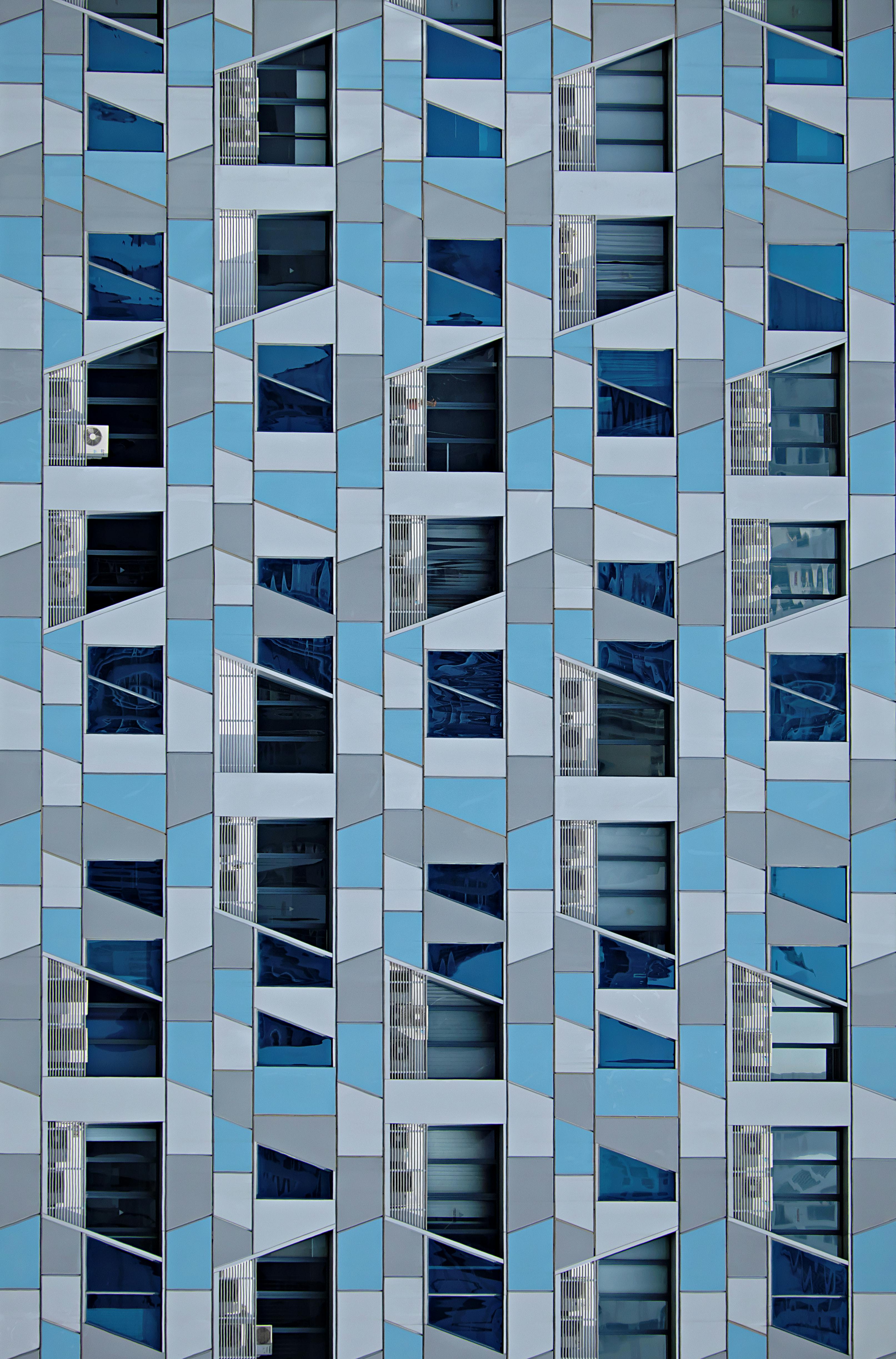 Geometric Shapes Exterior Design of a Building · Free Stock Photo