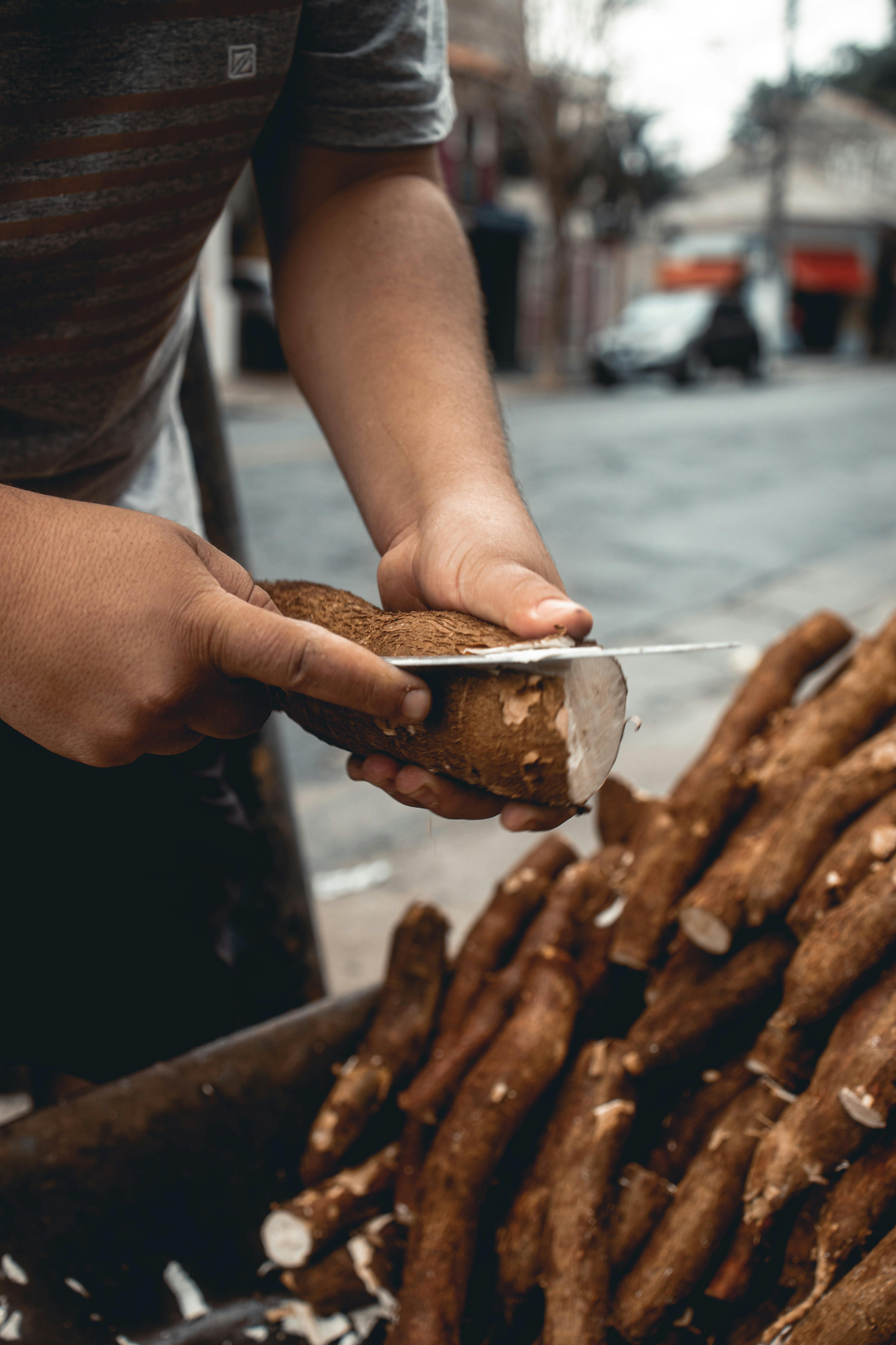 Close-up Photo of Peeling of Cassava · Free Stock Photo
