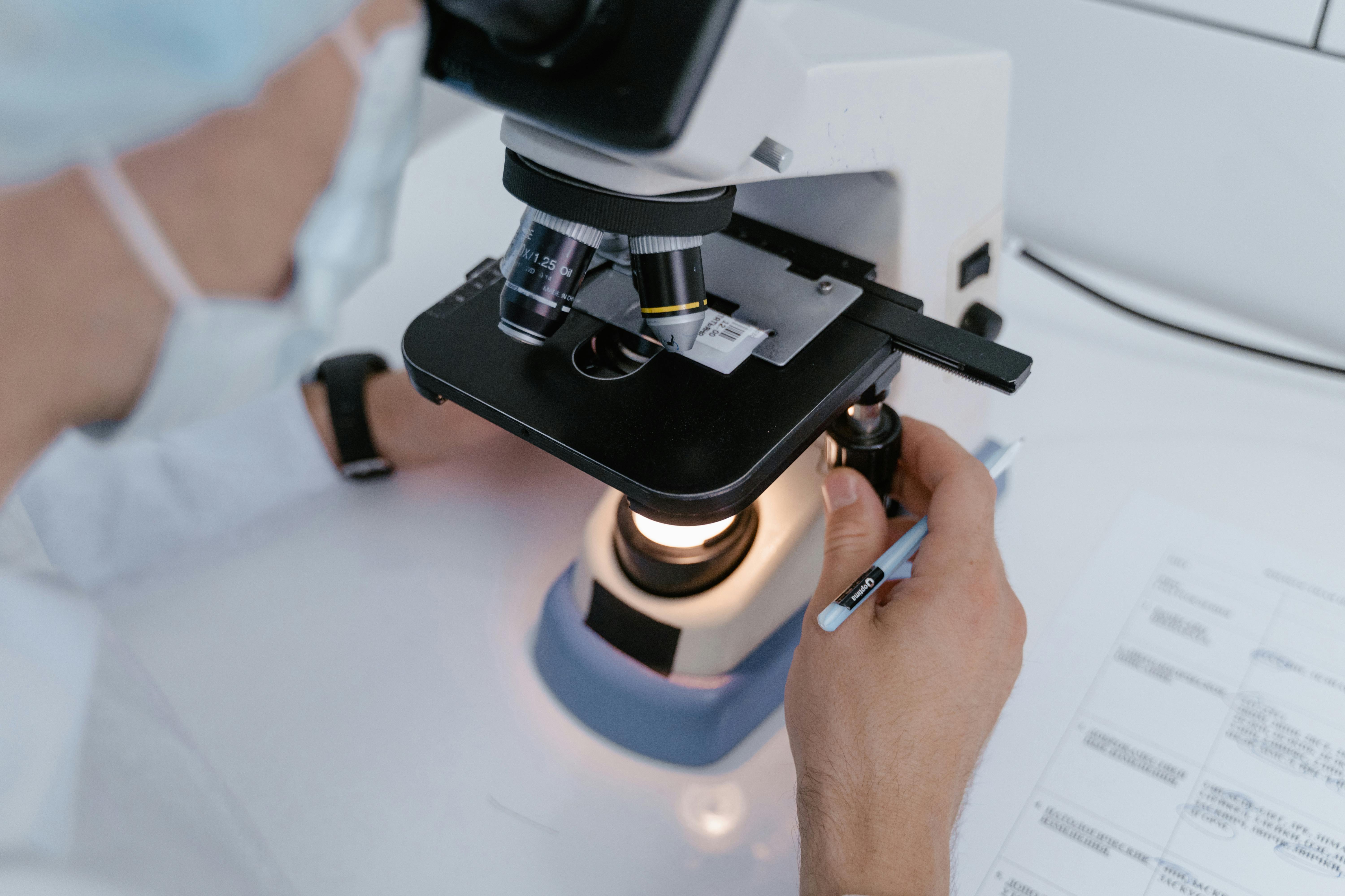Person Using a Microscope · Free Stock Photo